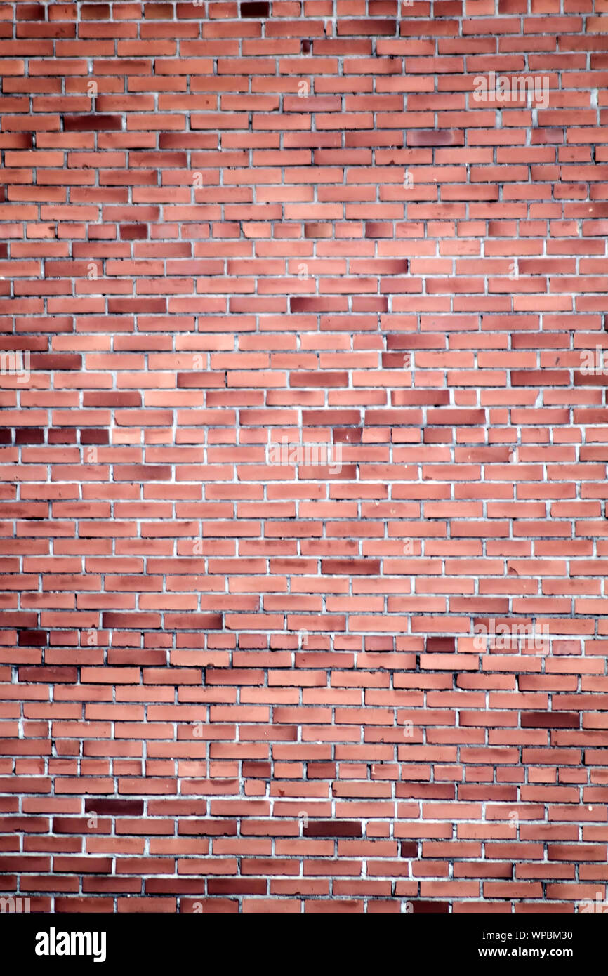 Red bricks wall background. Close-up building blocks background Stock ...