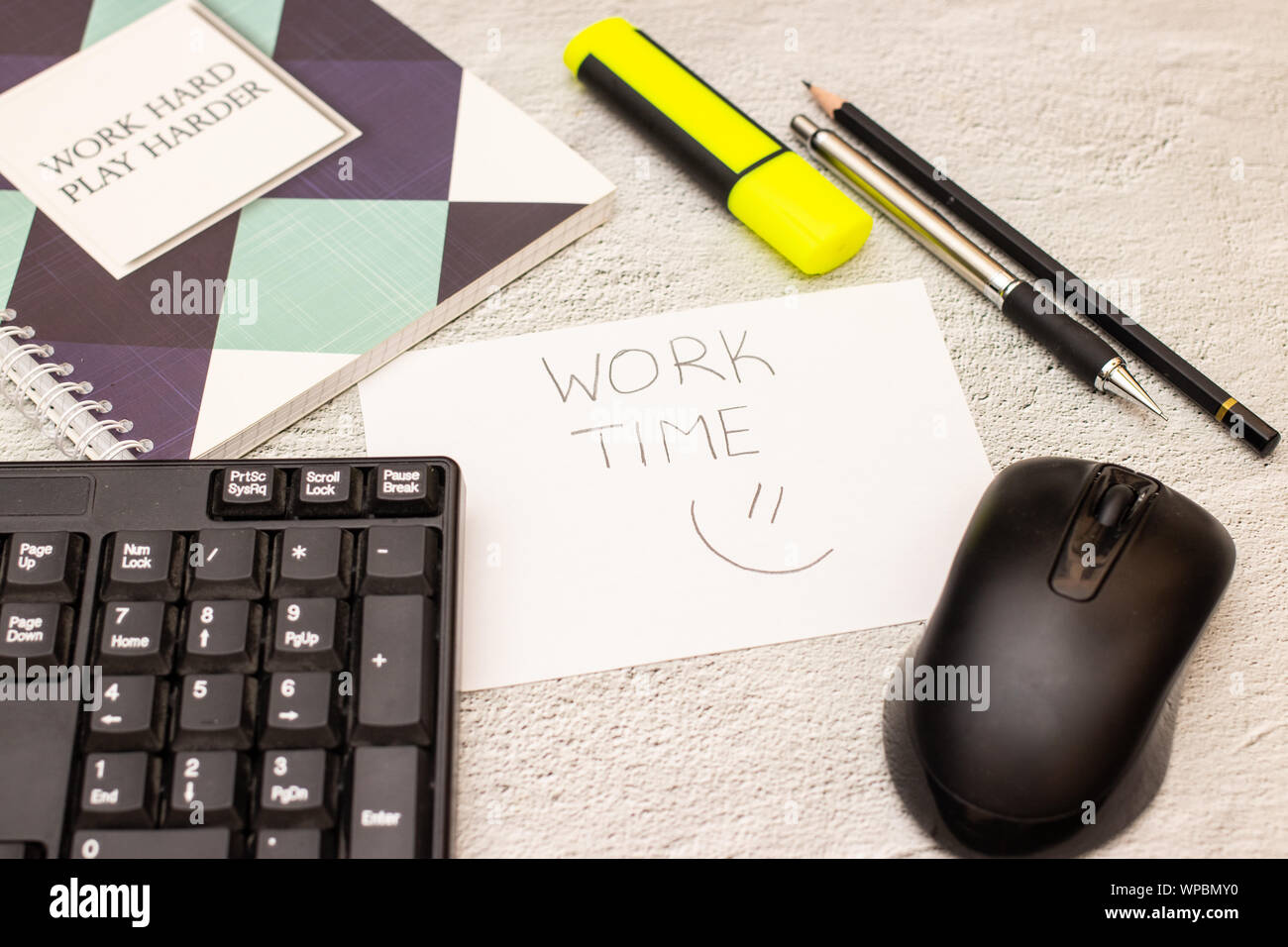 Work time - Office supplies on the desk for business work Stock Photo ...