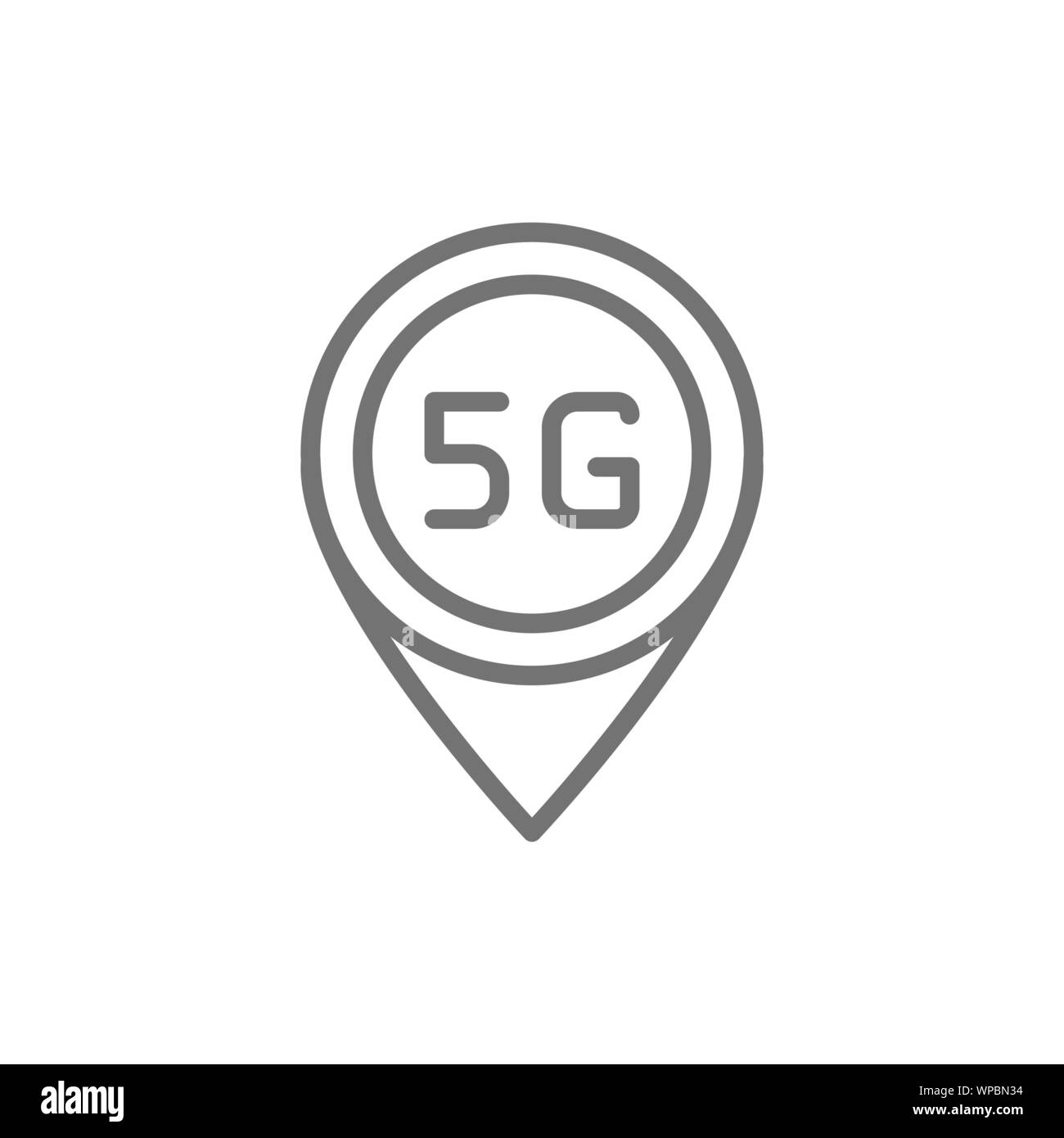 Data location icon outline Cut Out Stock Images & Pictures - Alamy