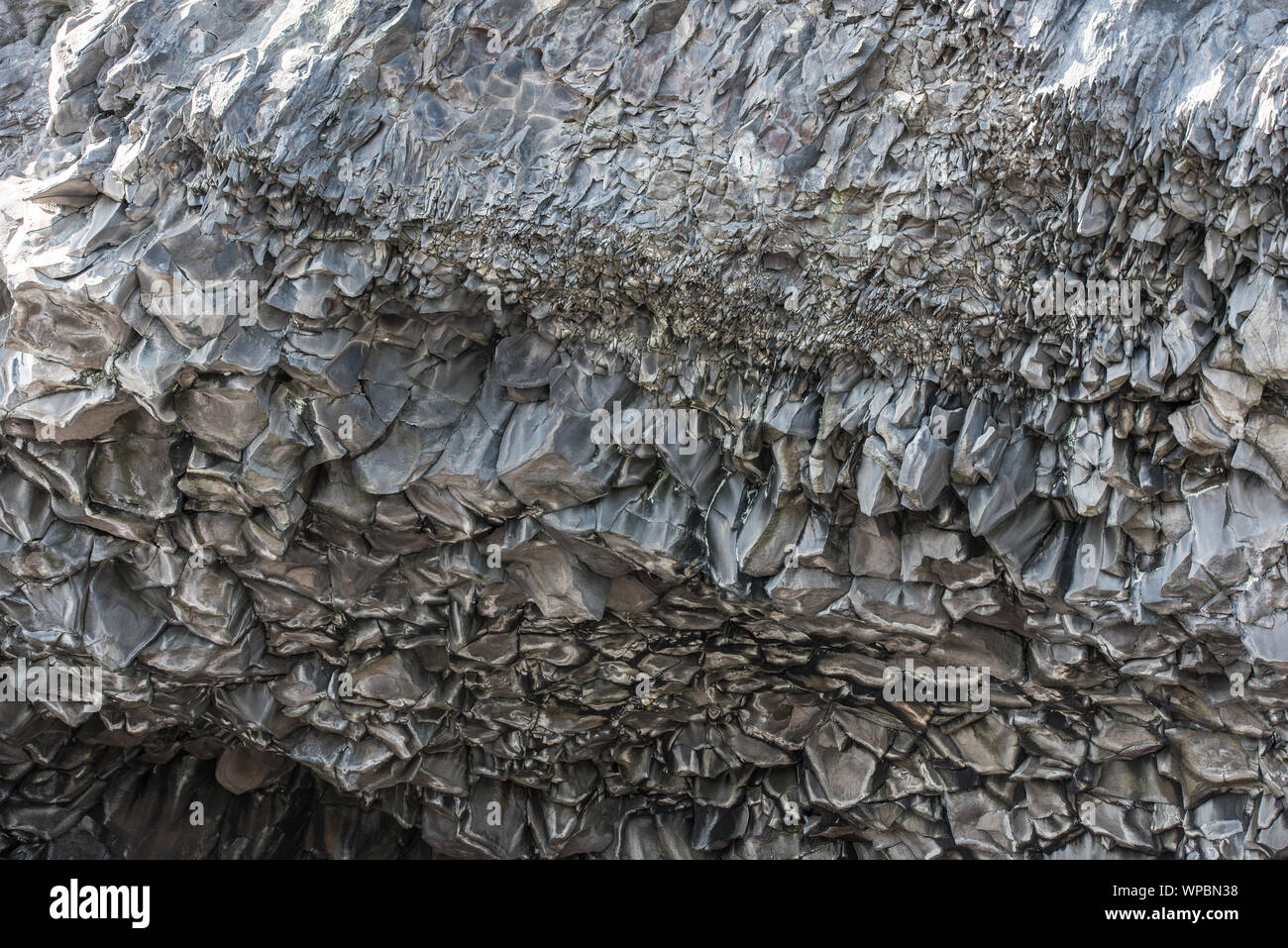 basalt formation in cave in southern Iceland, Europe Stock Photo - Alamy