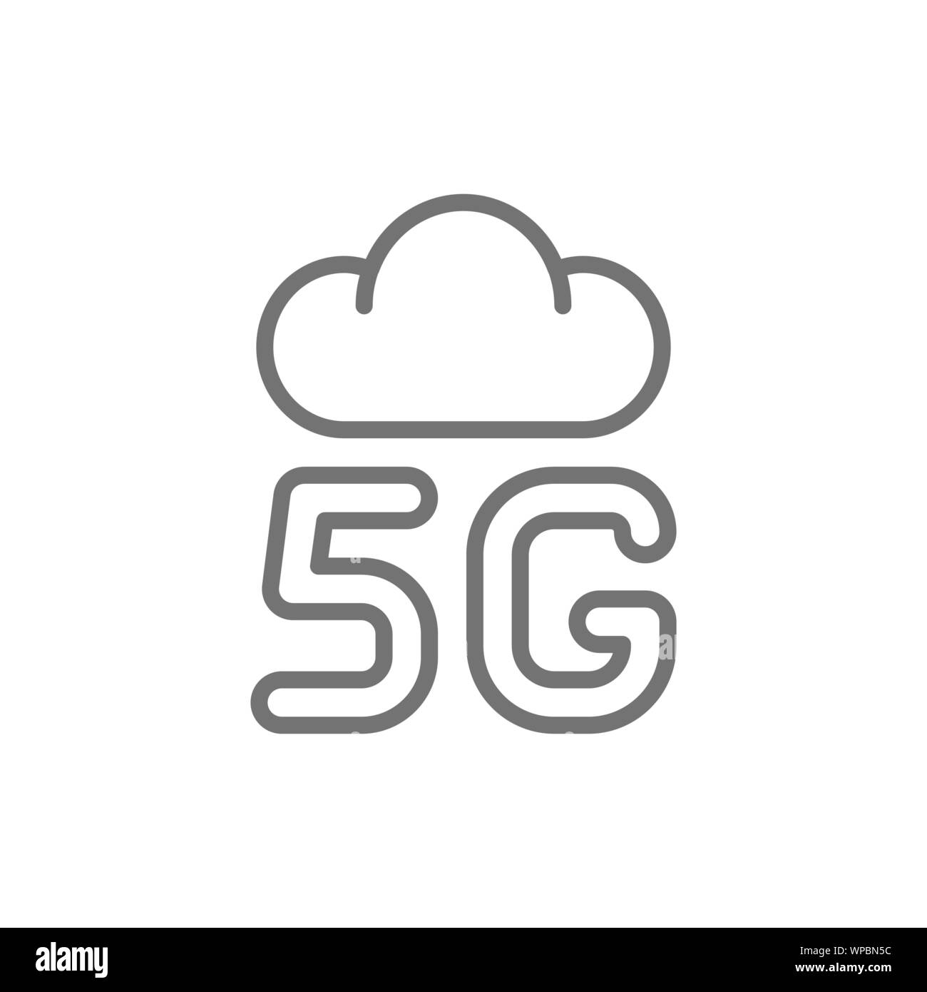 Vector 5G internet cloud system line icon Stock Vector Image & Art - Alamy