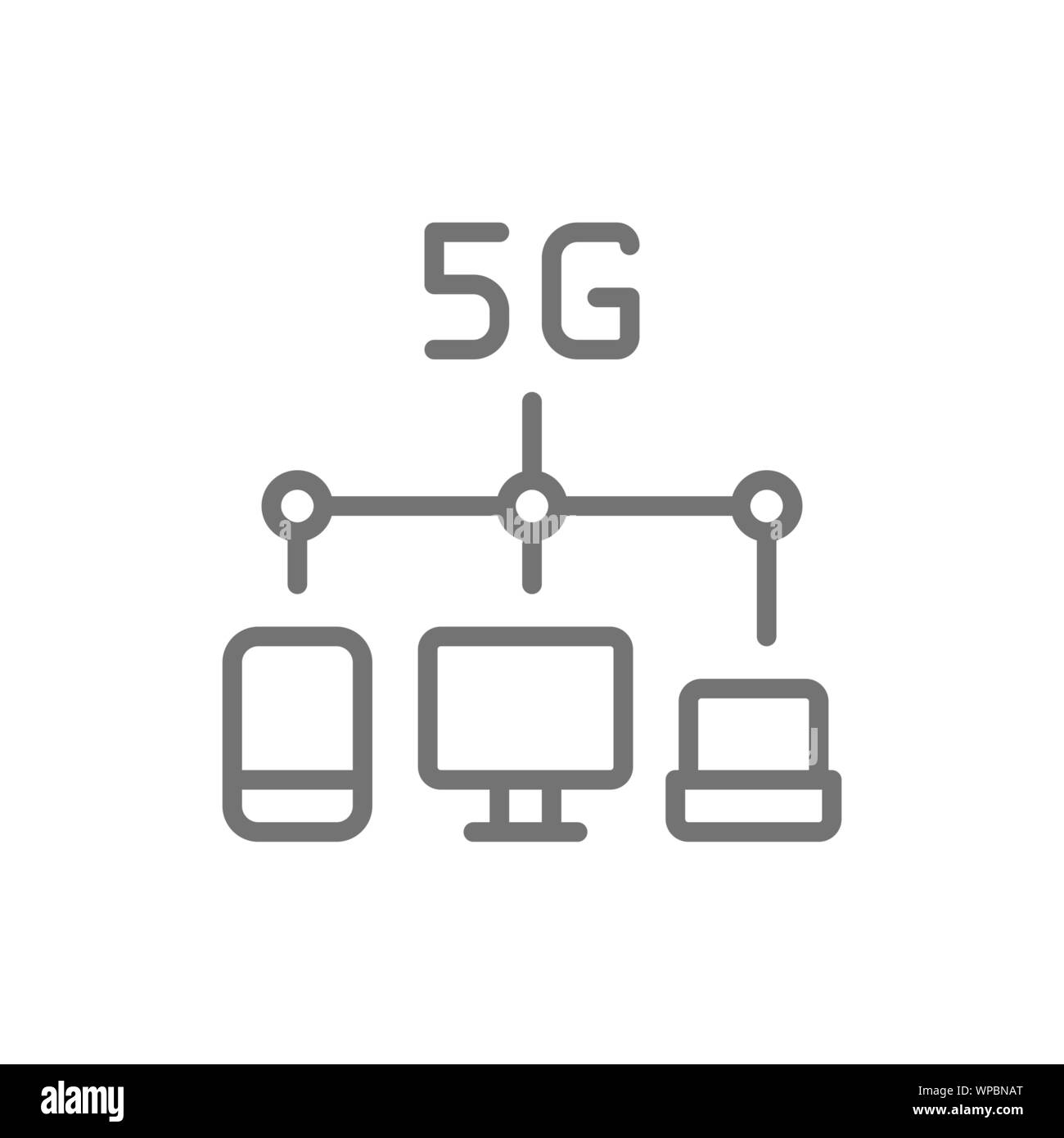 Vector wireless 5G internet distribution line icon Stock Vector Image ...