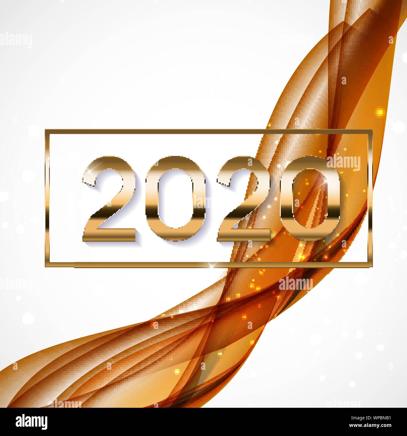 2020 Abstract Vector Illustration of New Year on Background of colored ...