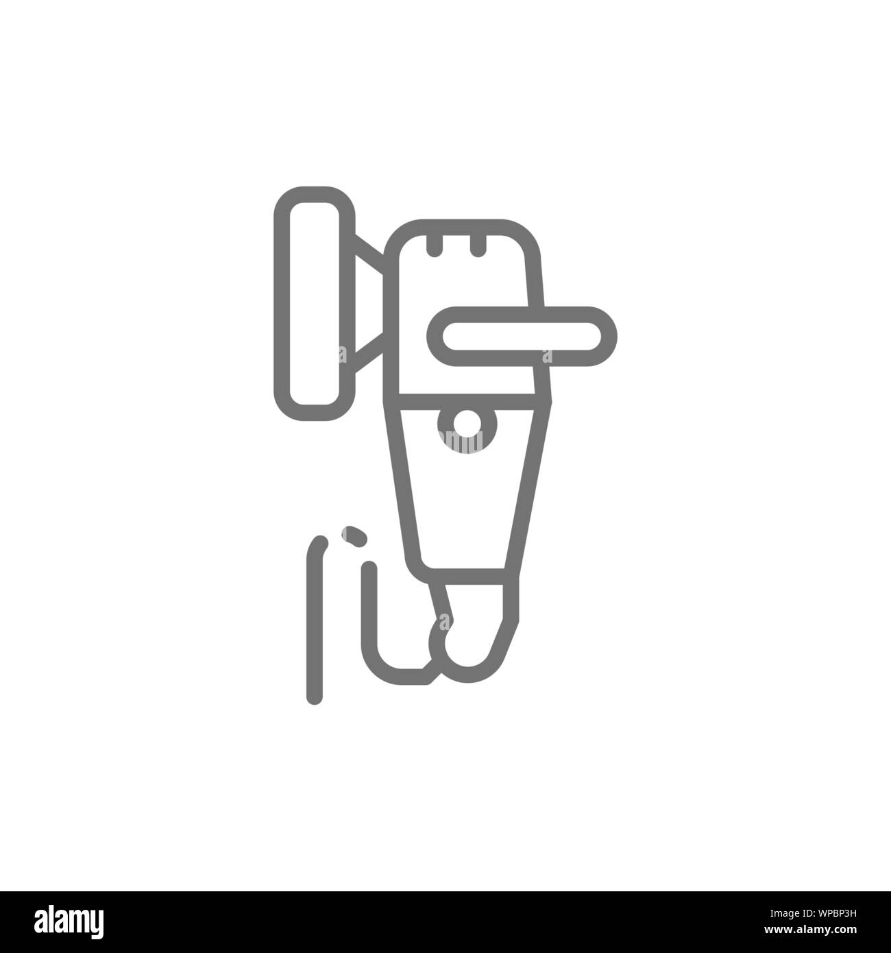 Polishing machine line icon. Isolated on white background Stock Vector ...