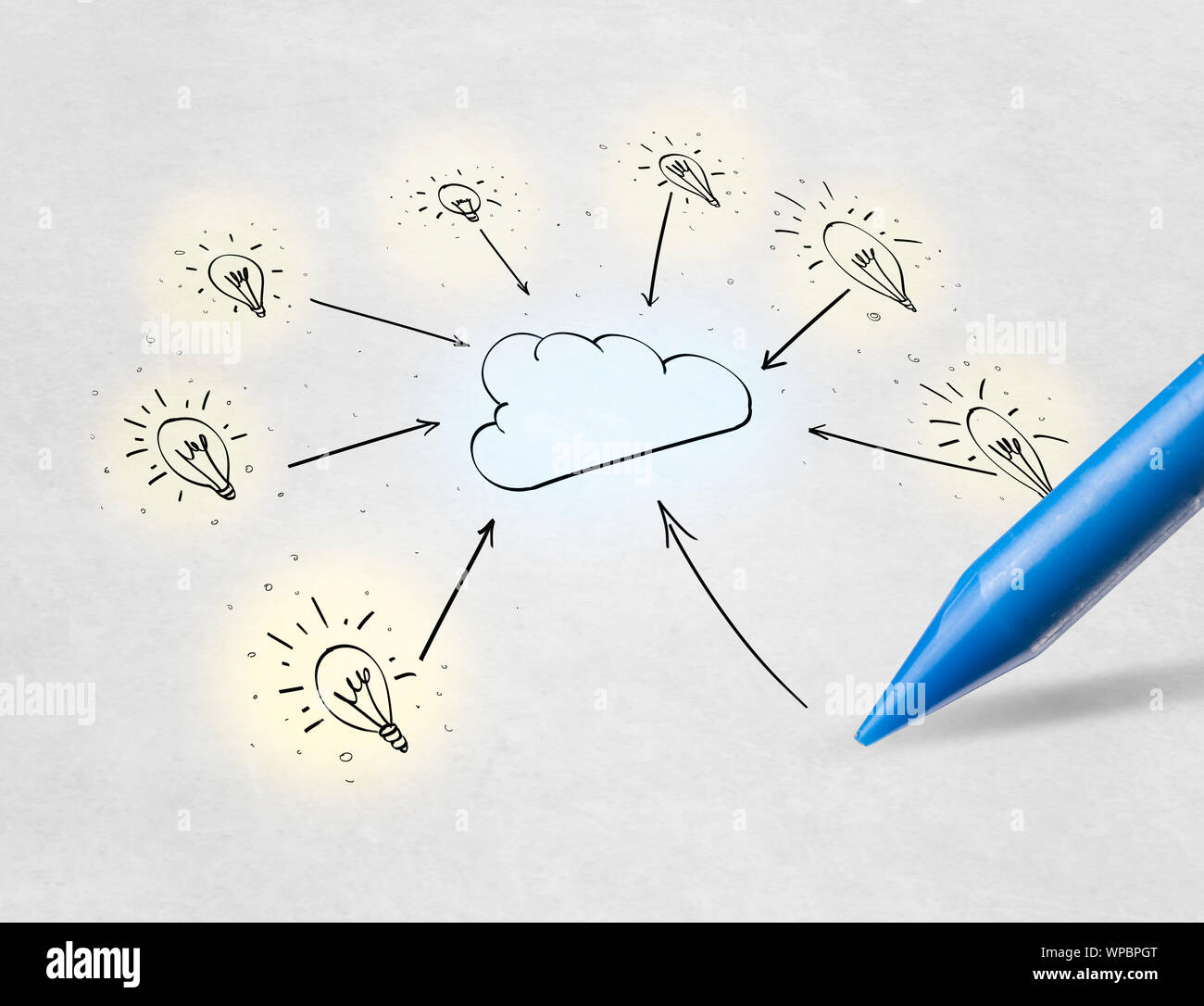 Pencil drawing online task management concept Stock Photo - Alamy