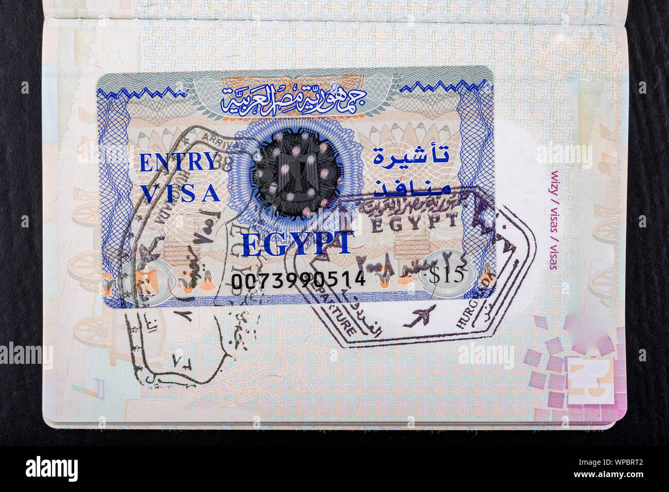 Passport visa stamp in egypt hi-res stock photography and images - Alamy