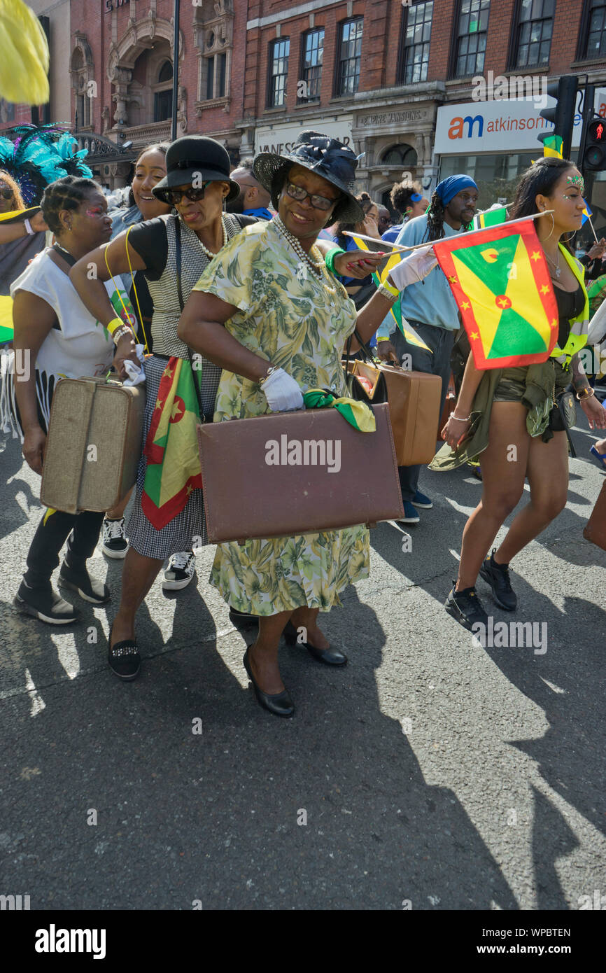 Dancers and musicians on parade enjoying Hackney Carnival in the ...