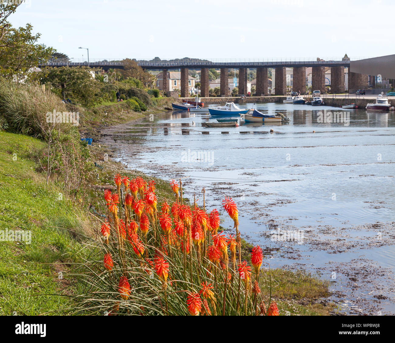 The historic harbour at Hayle Cornwall England UK Europe Stock Photo ...