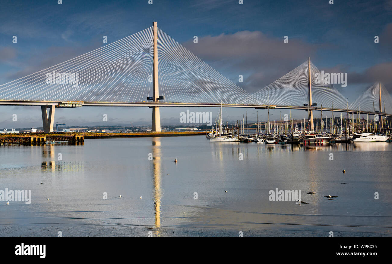 The Queensferry Crossing, over the Forth from Port Edgar, South ...