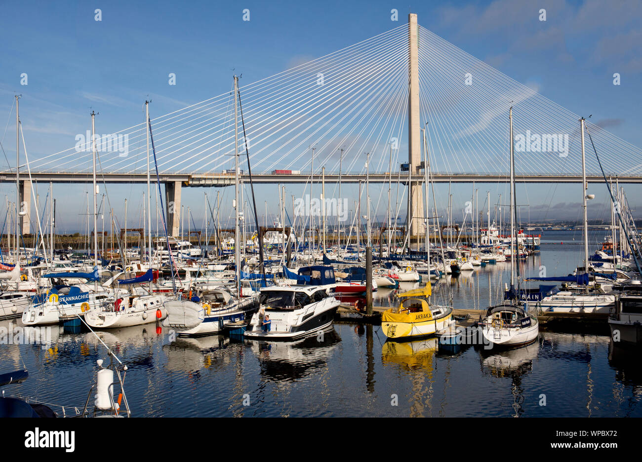 The Queensferry Crossing, over the Forth from Port Edgar, South ...