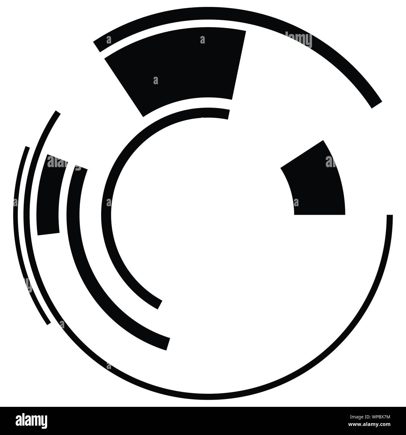 Geometric circle. Sci-fi, high-tech UI circular element Stock Vector ...