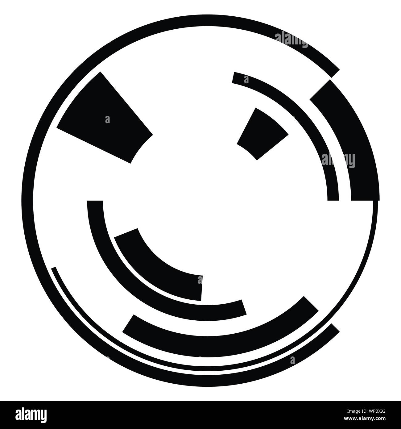 Geometric circle. Sci-fi, high-tech UI circular element Stock Vector ...