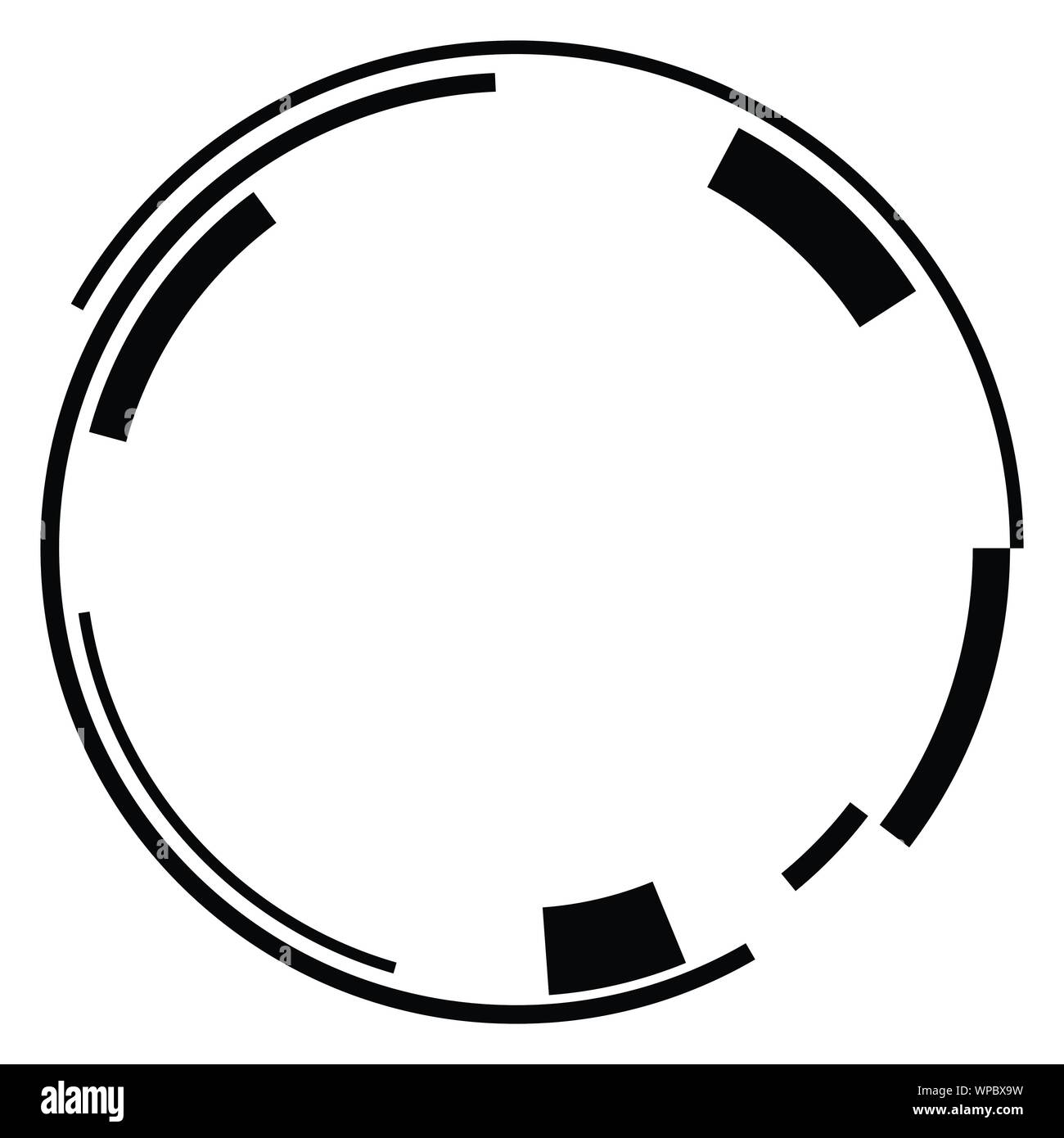 Geometric circle. Sci-fi, high-tech UI circular element Stock Vector ...