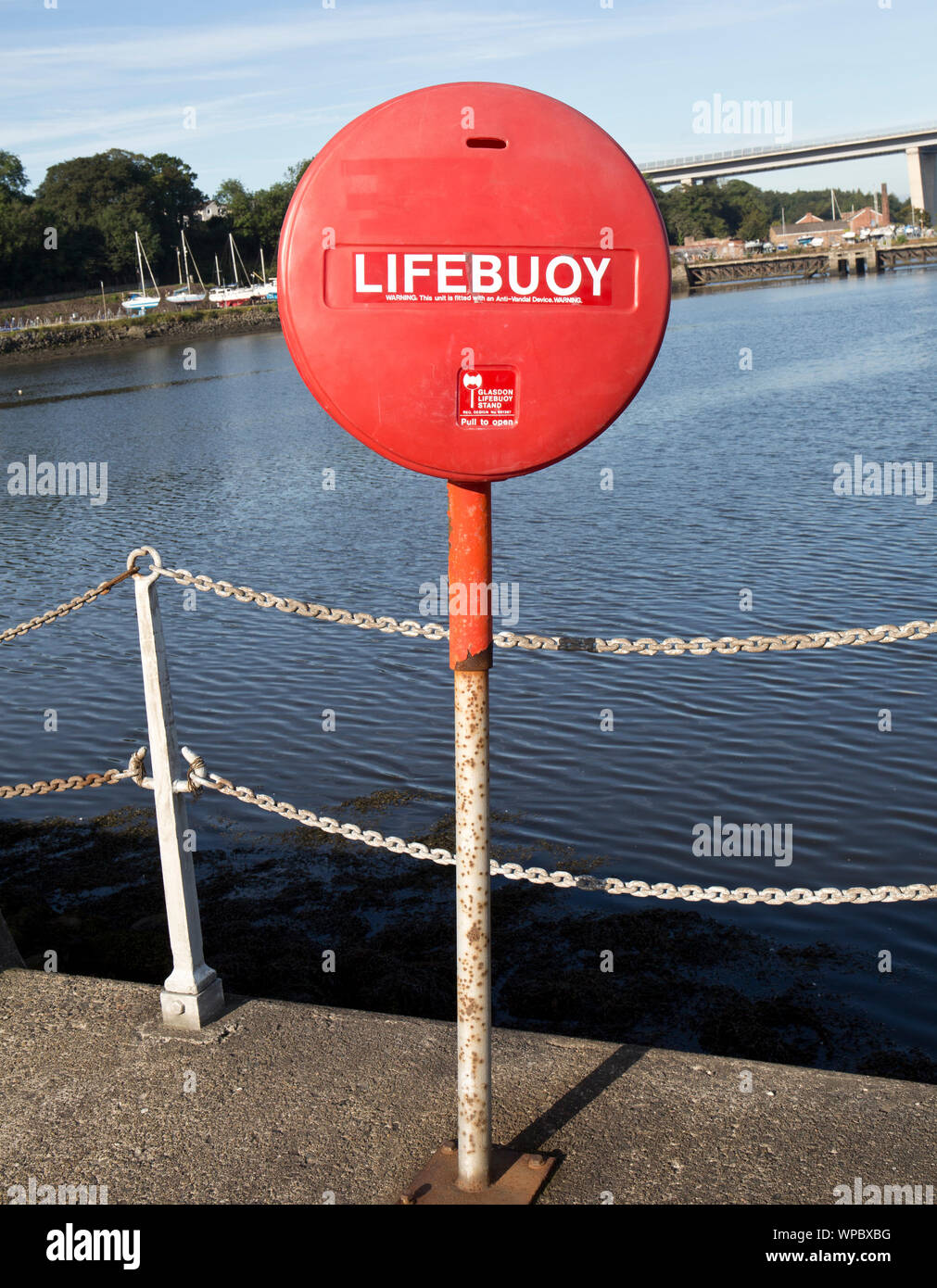 Lifebuoy at Port Edgar, Scotland Stock Photo - Alamy