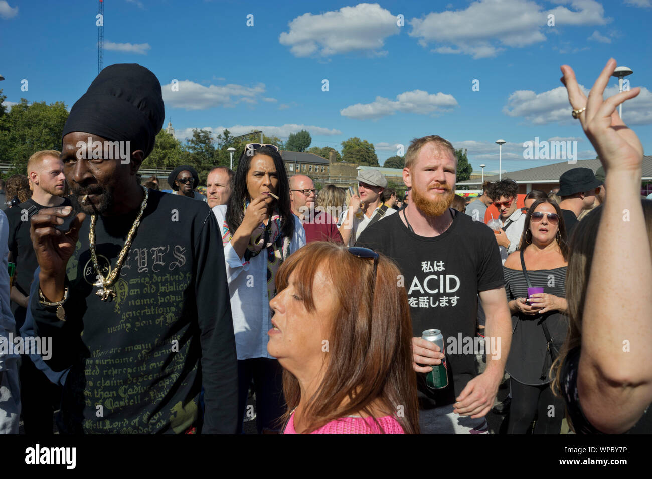 Dancers and musicians on parade enjoying Hackney Carnival in the ...