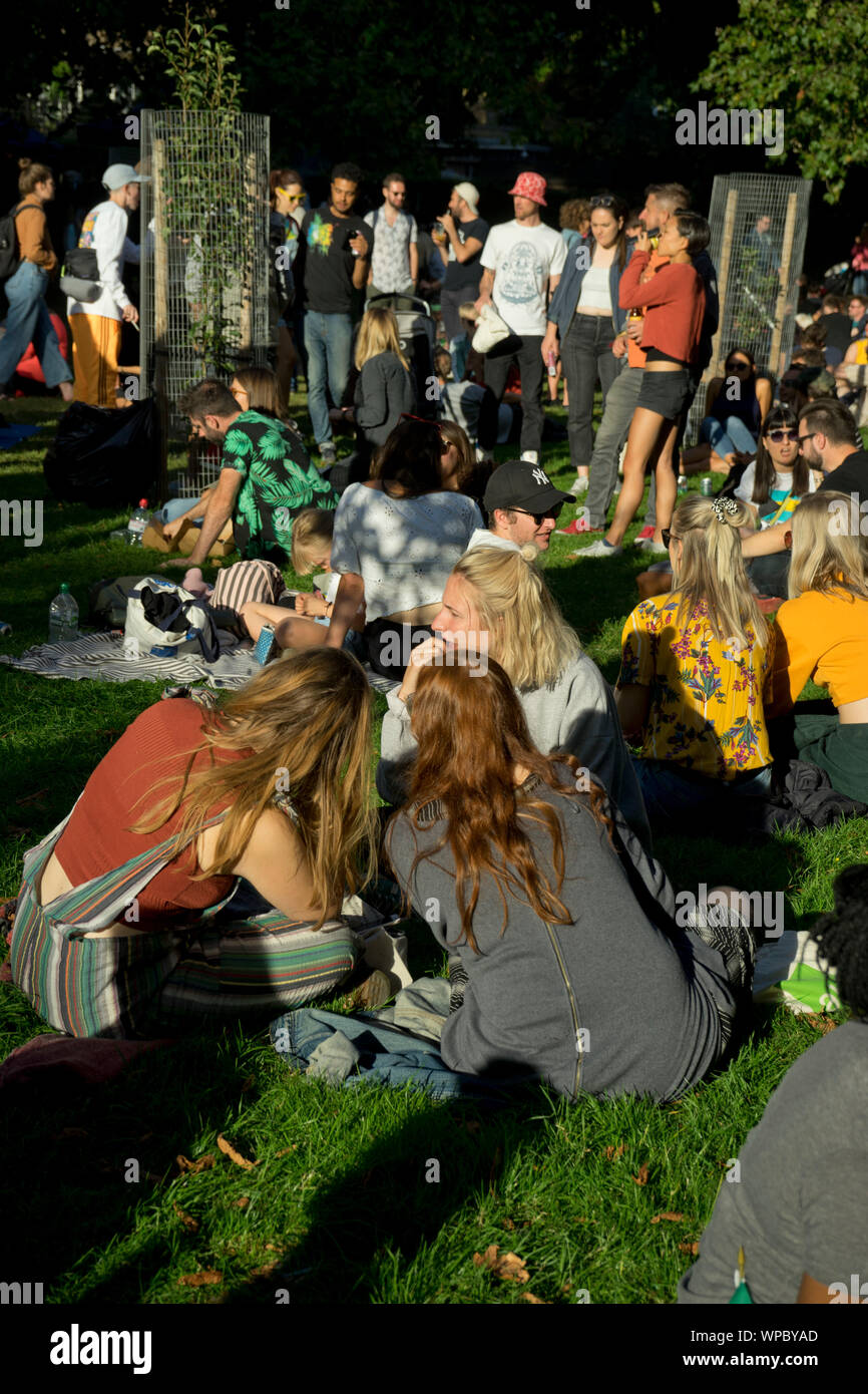 Dancers and musicians on parade enjoying Hackney Carnival in the ...