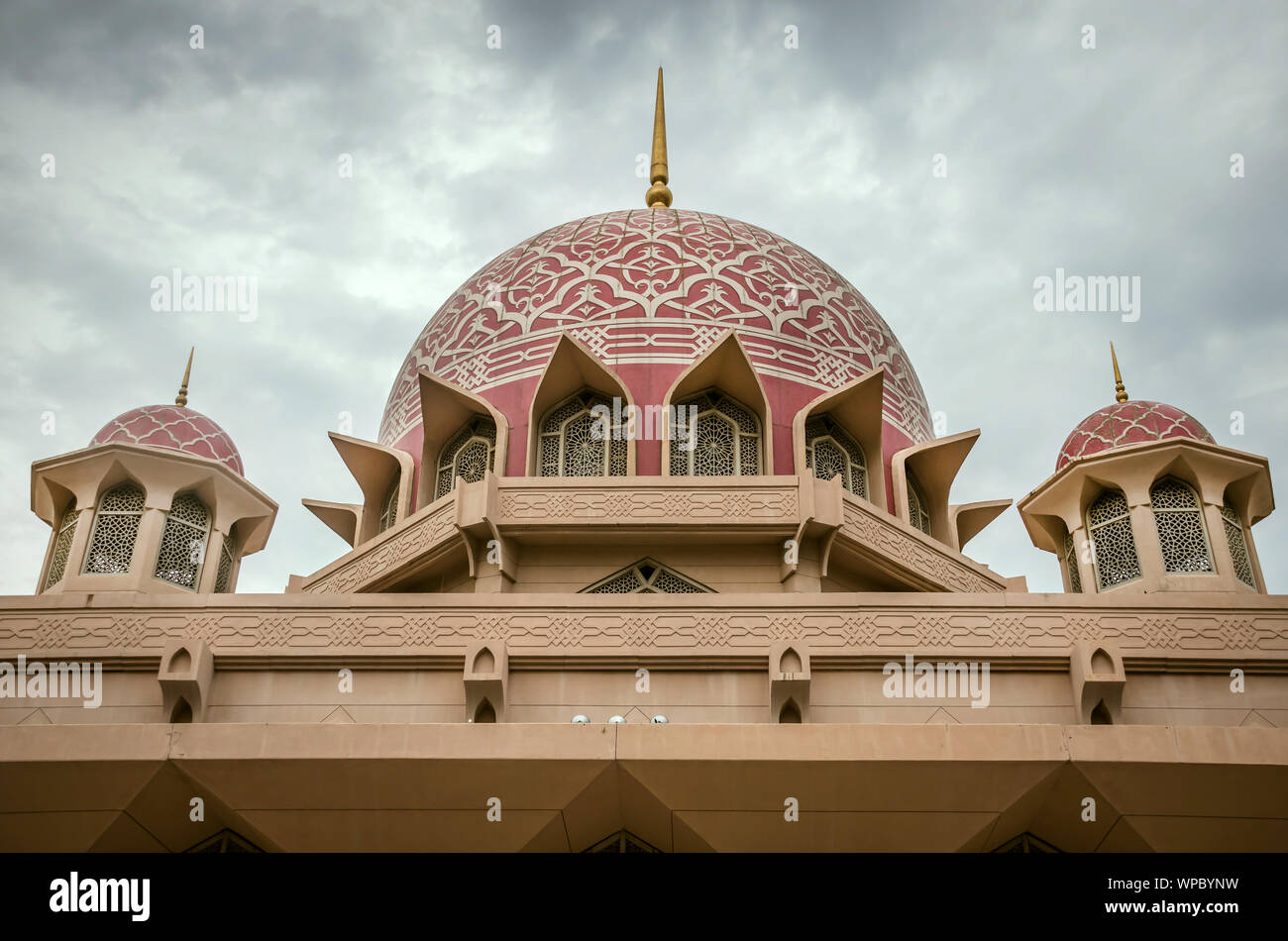 Interior of The Masjid Putra or Putra Mosque at Putrajaya constructed ...