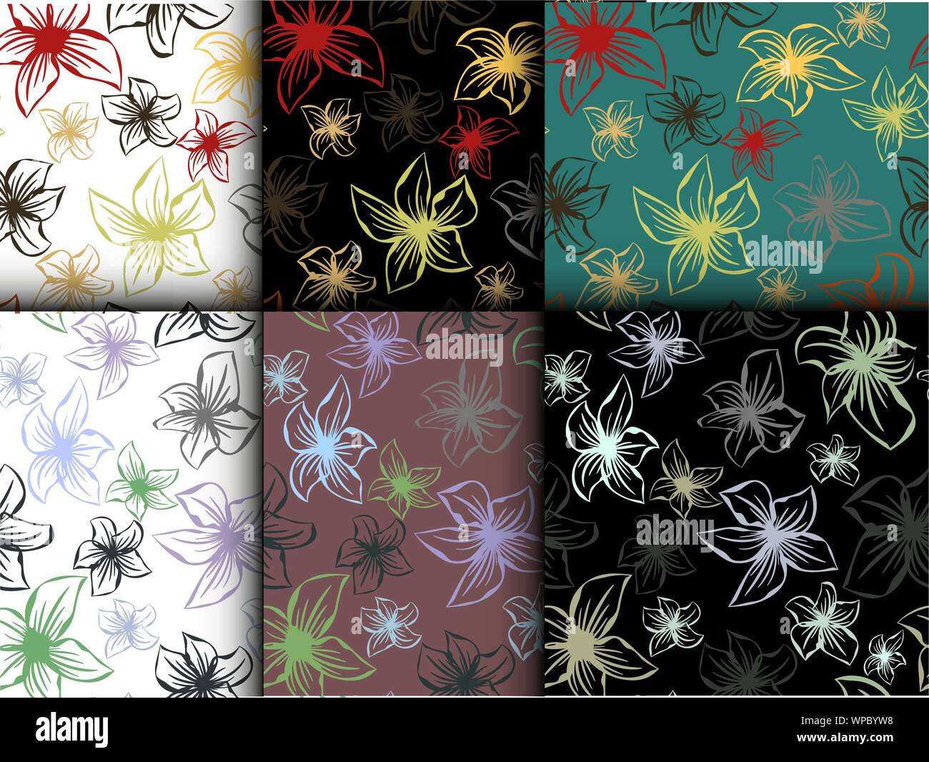 Flowers in flat style. Flat design style vector illustration set ...