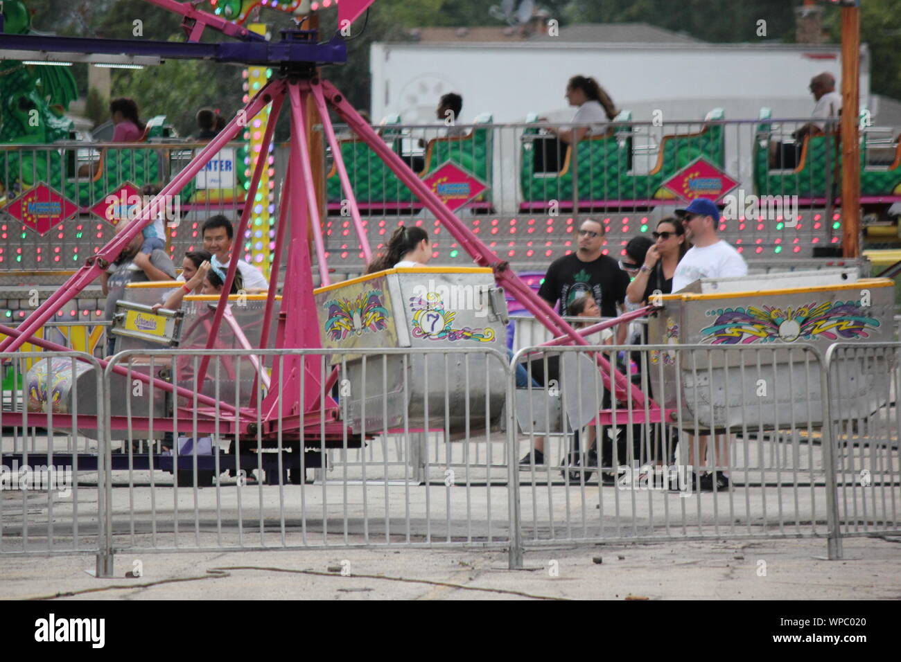 Magnificent carnival thrill ride Stock Photo - Alamy