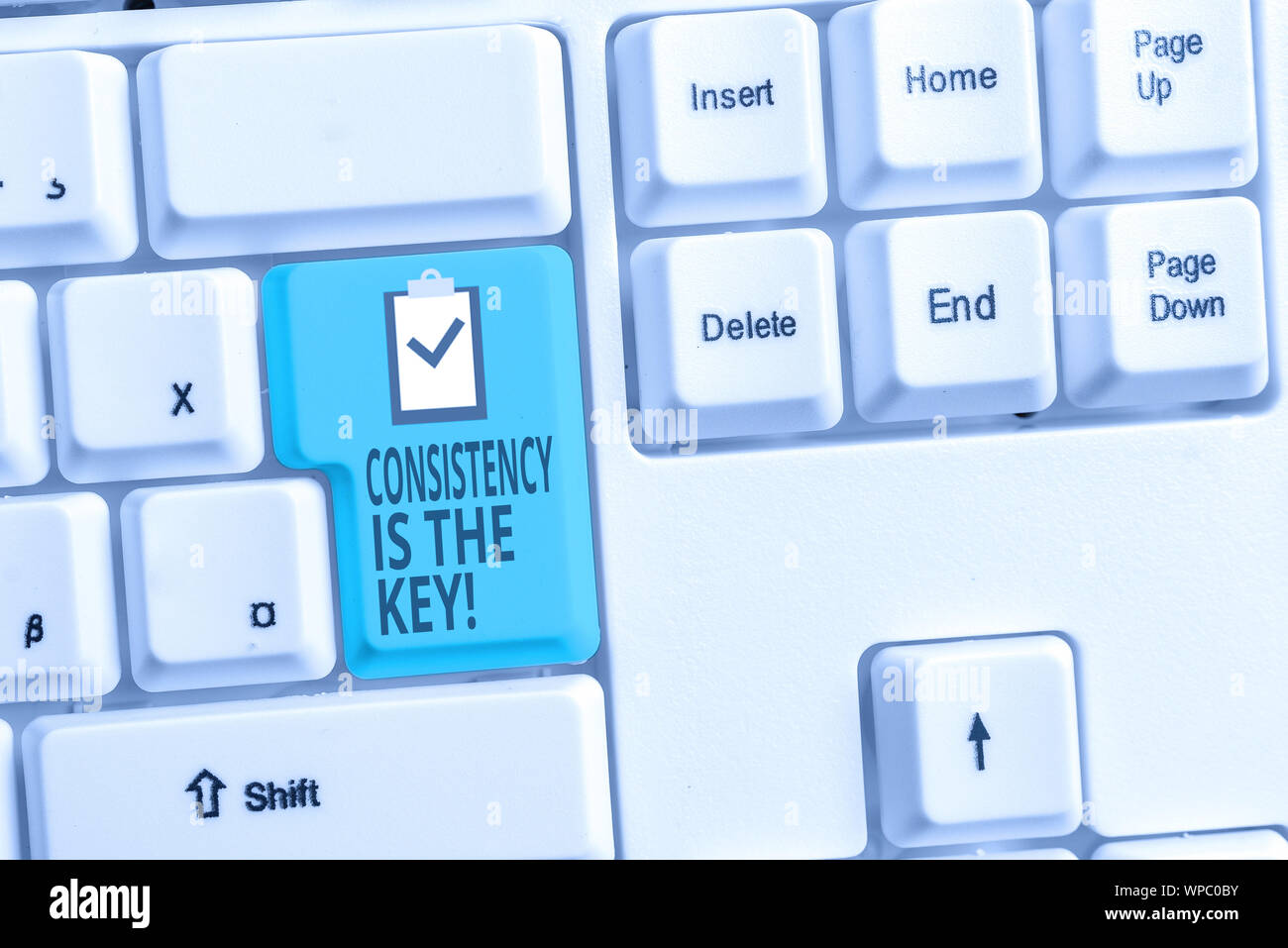 Handwriting text writing Consistency Is The Key. Conceptual photo by ...