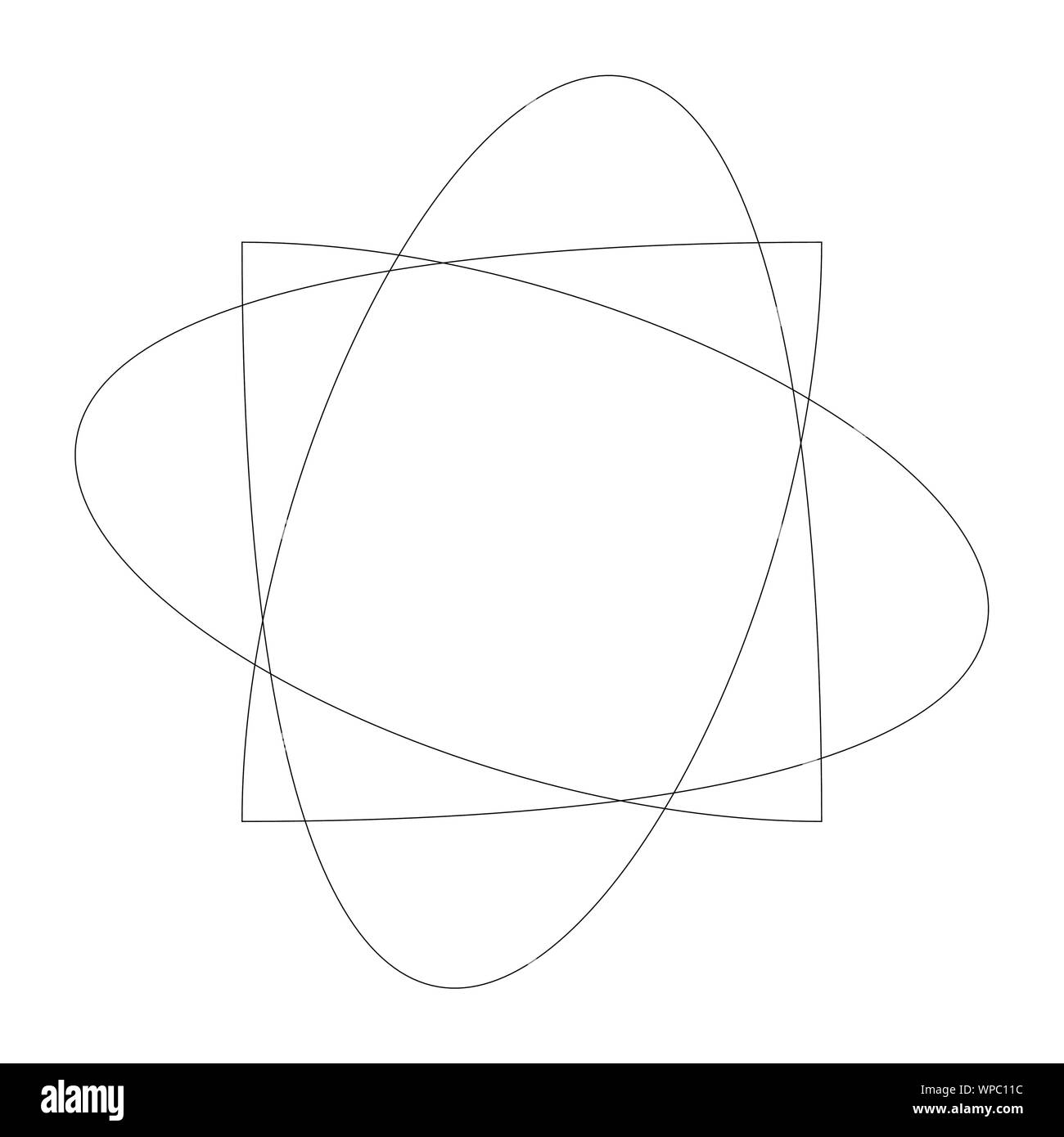 Circular geometric design element(s) with editable lines (outline is ...