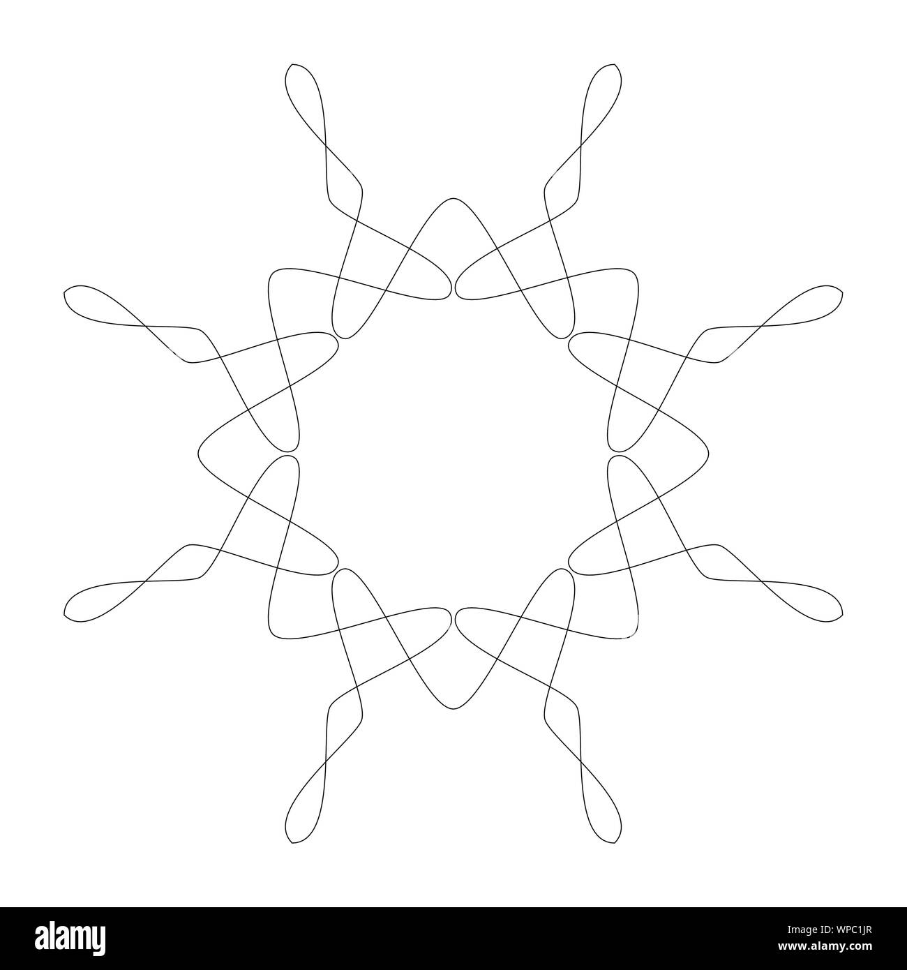 Circular geometric design element(s) with editable lines (outline is ...