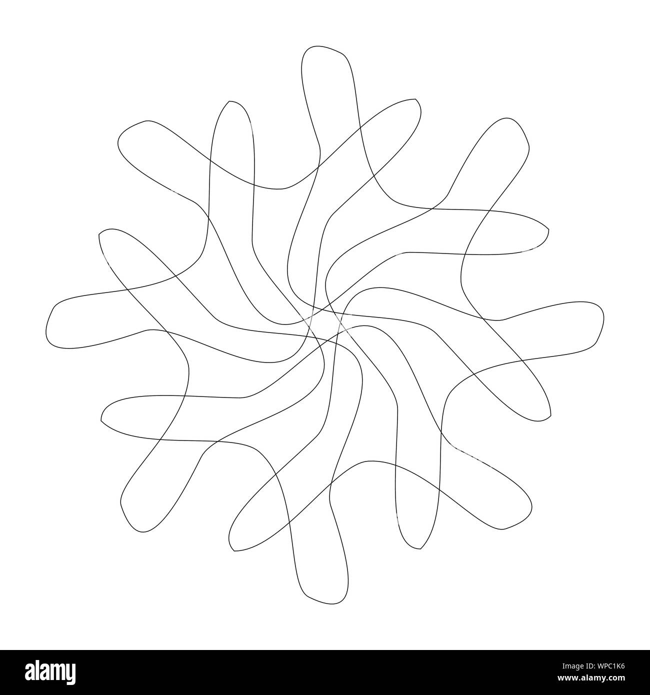 Circular geometric design element(s) with editable lines (outline is ...