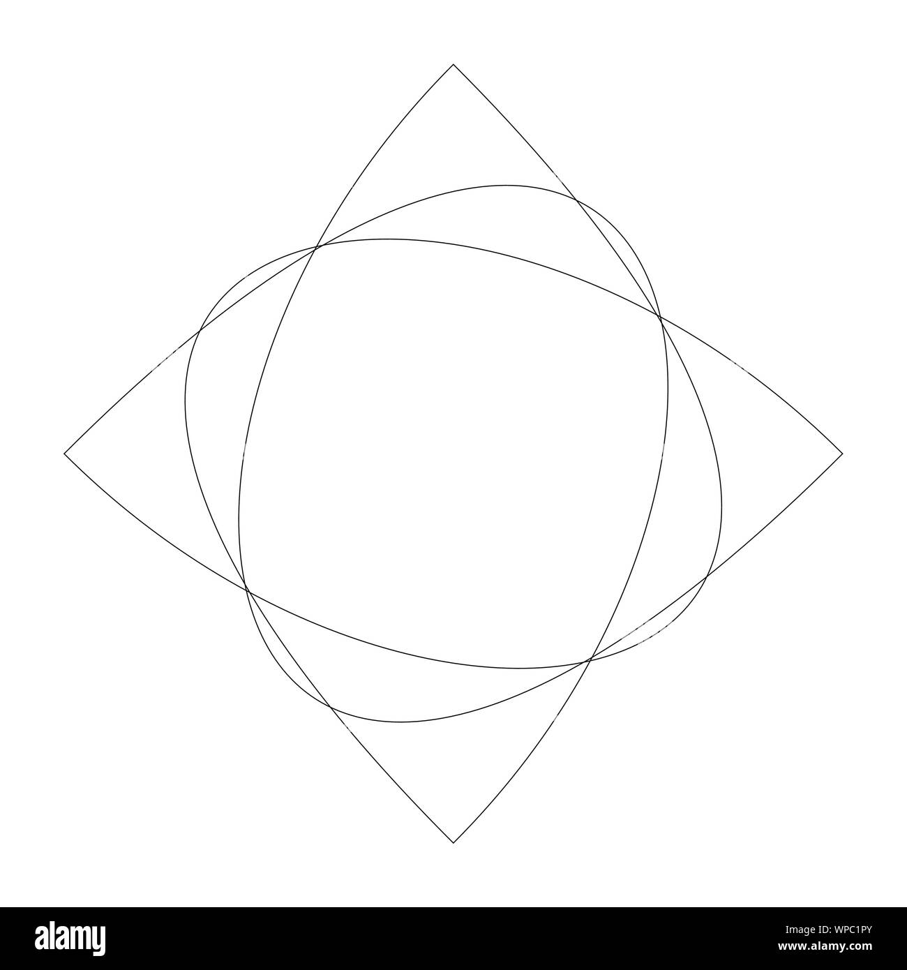 Circular geometric design element(s) with editable lines (outline is not expanded). Abstract ...