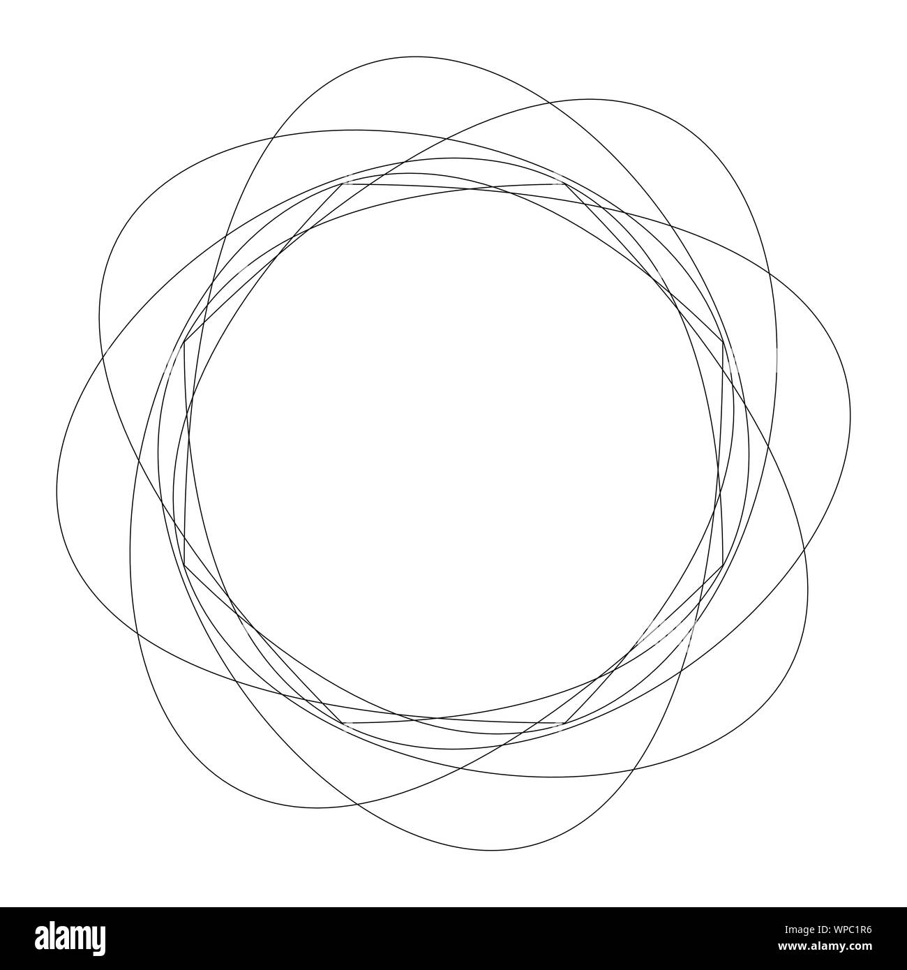 Circular geometric design element(s) with editable lines (outline is ...