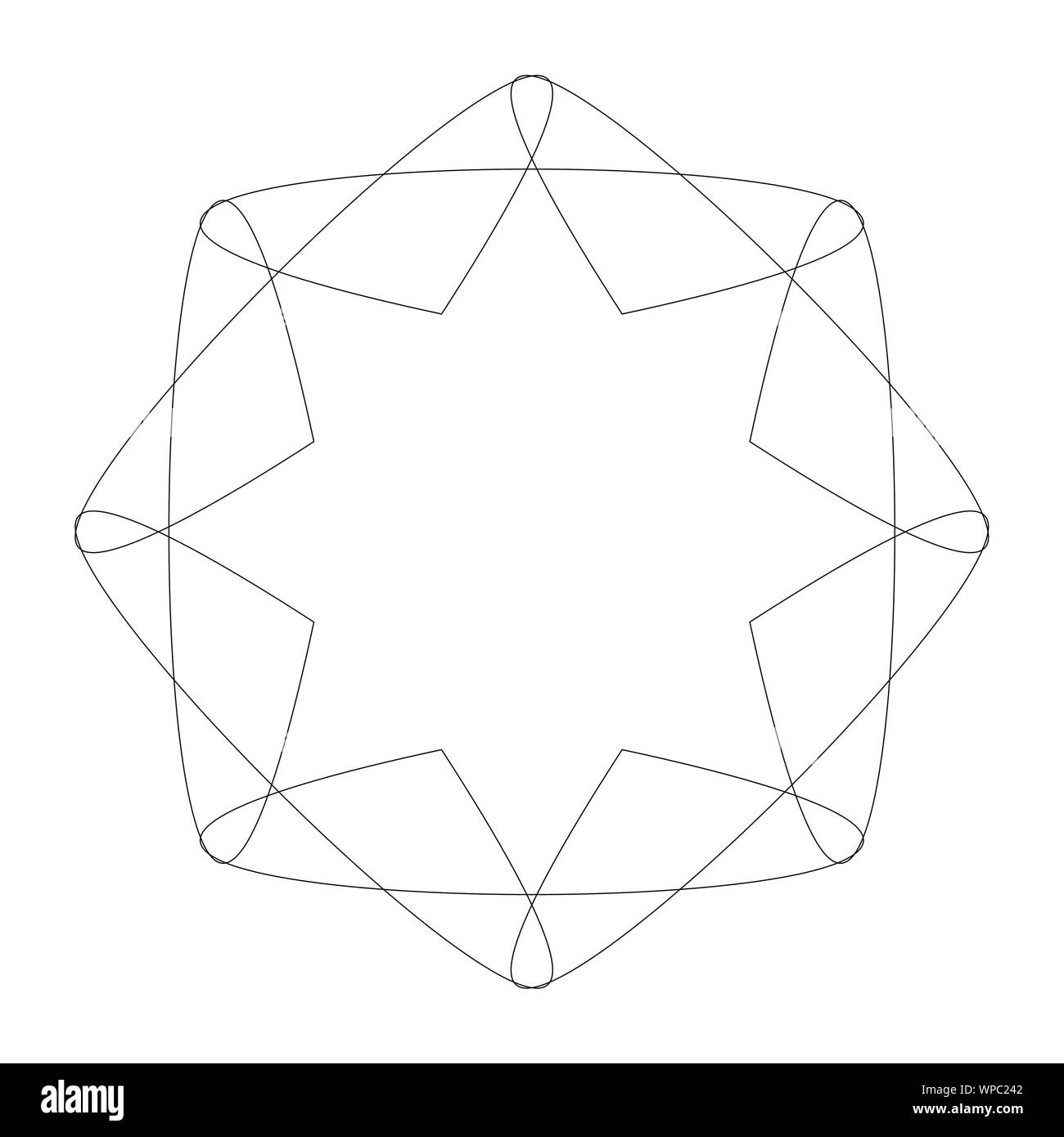 Circular geometric design element(s) with editable lines (outline is not expanded). Abstract ...