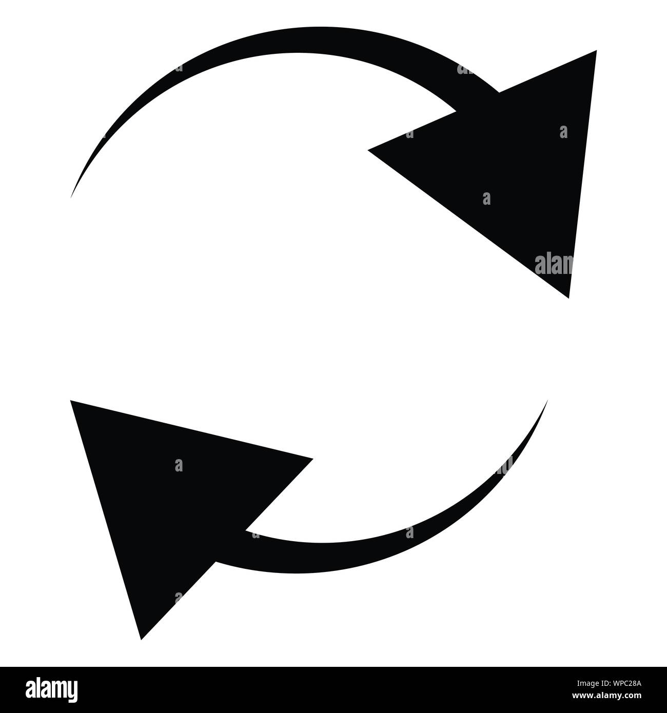 Circular, circle arrow right. Radial arrow icon, symbol. Clockwise ...