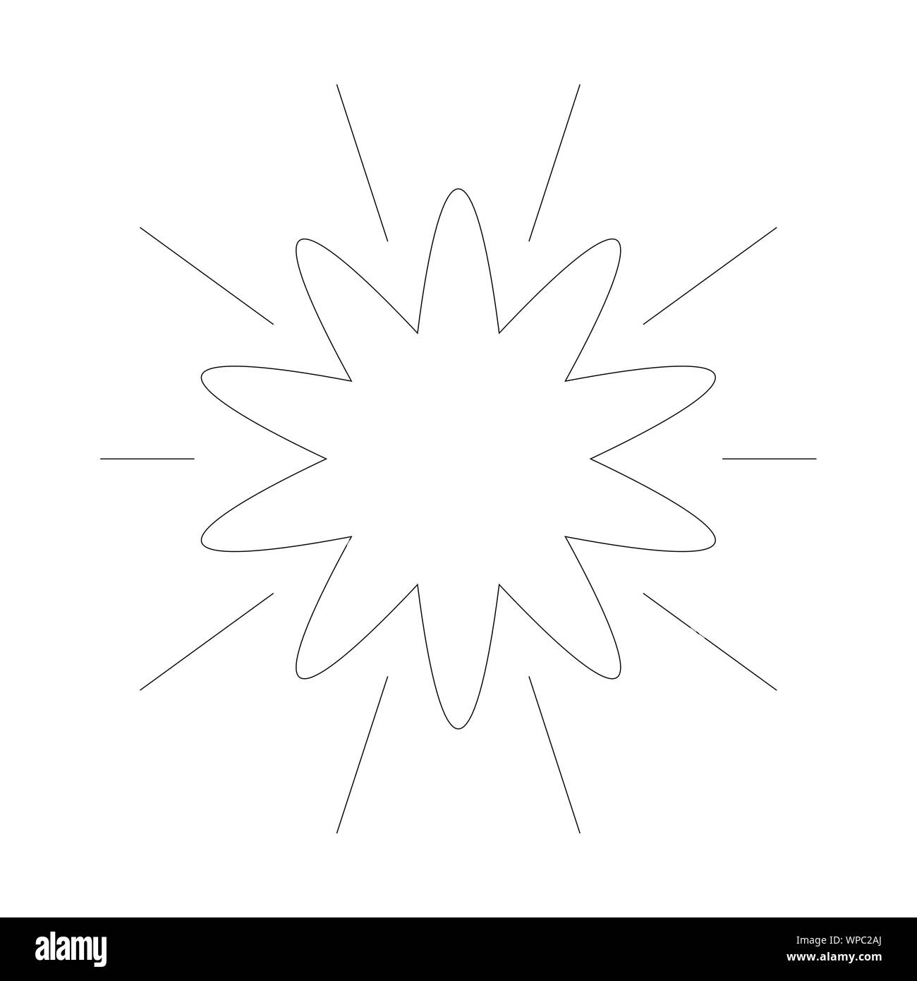 Circular geometric design element(s) with editable lines (outline is ...