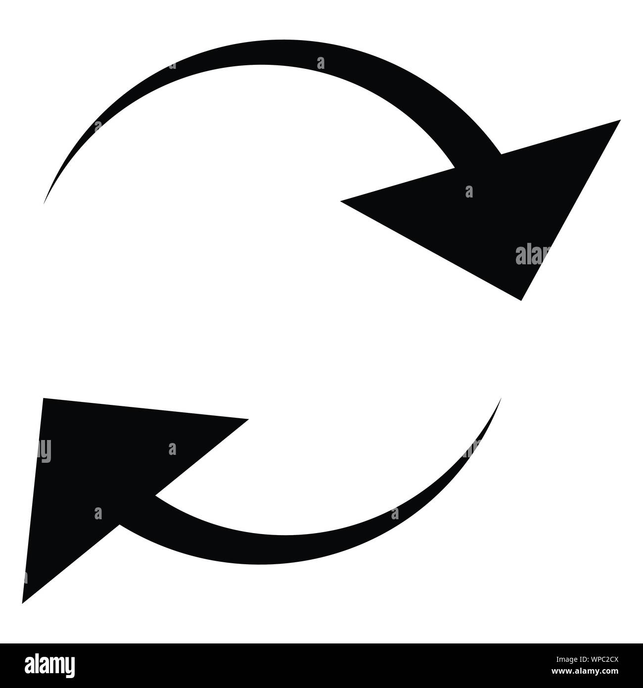 Circular, circle arrow right. Radial arrow icon, symbol. Clockwise ...