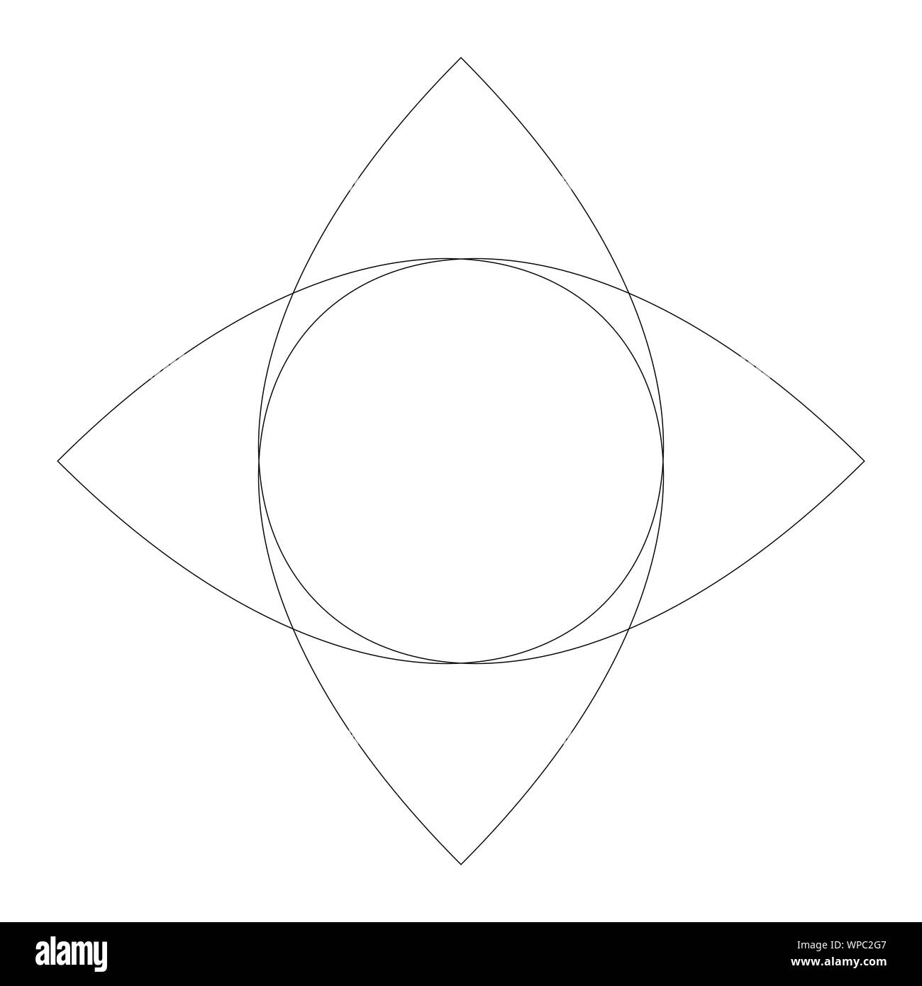 Circular geometric design element(s) with editable lines (outline is ...