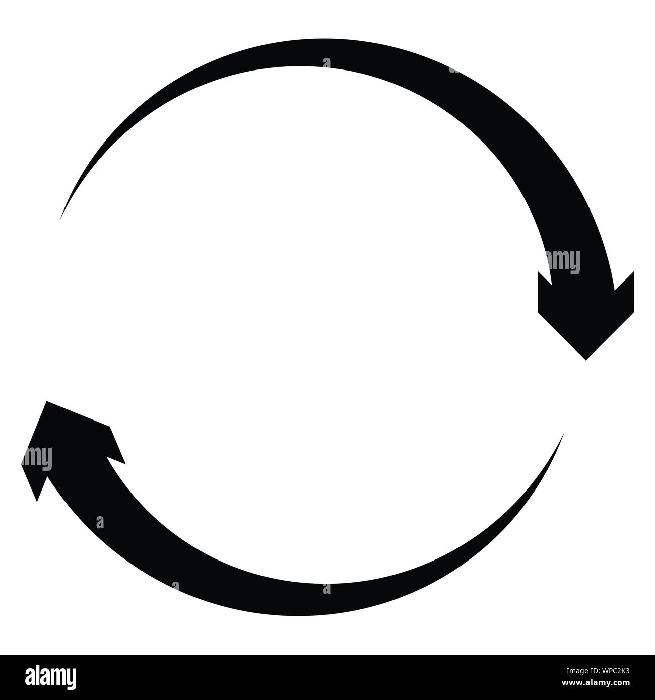 Circular, circle arrow right. Radial arrow icon, symbol. Clockwise ...