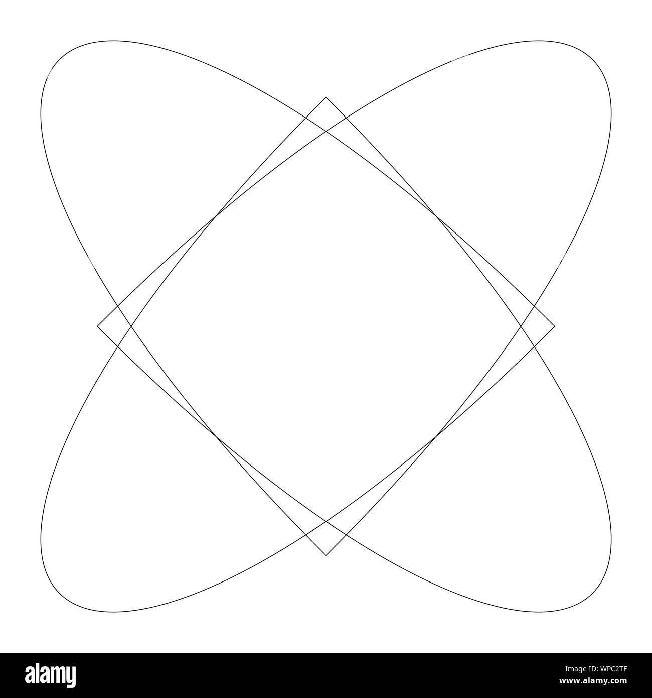 Circular geometric design element(s) with editable lines (outline is not expanded). Abstract ...