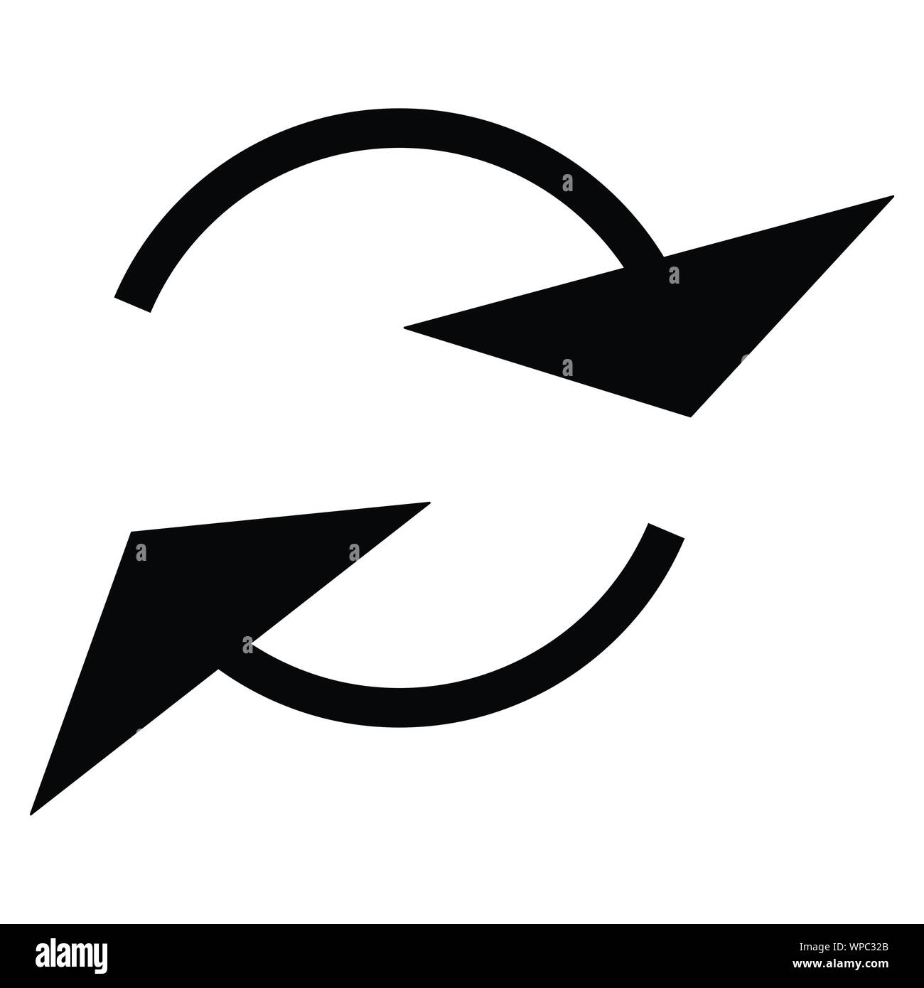 Circular, circle arrow right. Radial arrow icon, symbol. Clockwise ...