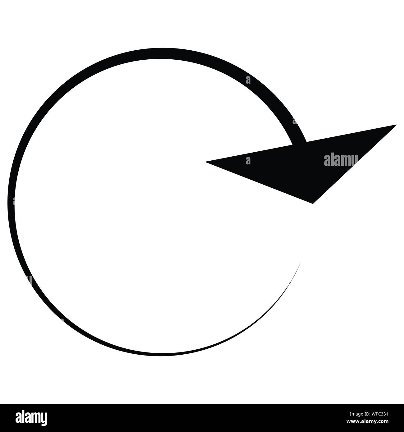 Circular, circle arrow right. Radial arrow icon, symbol. Clockwise ...