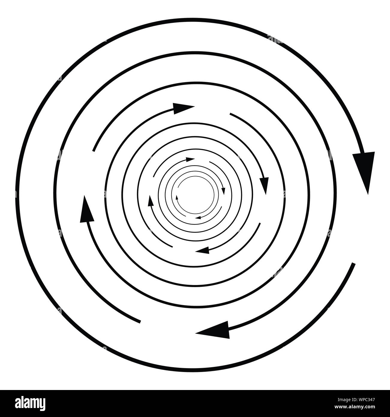 Circular, circle arrow right. Radial arrow icon, symbol. Clockwise ...