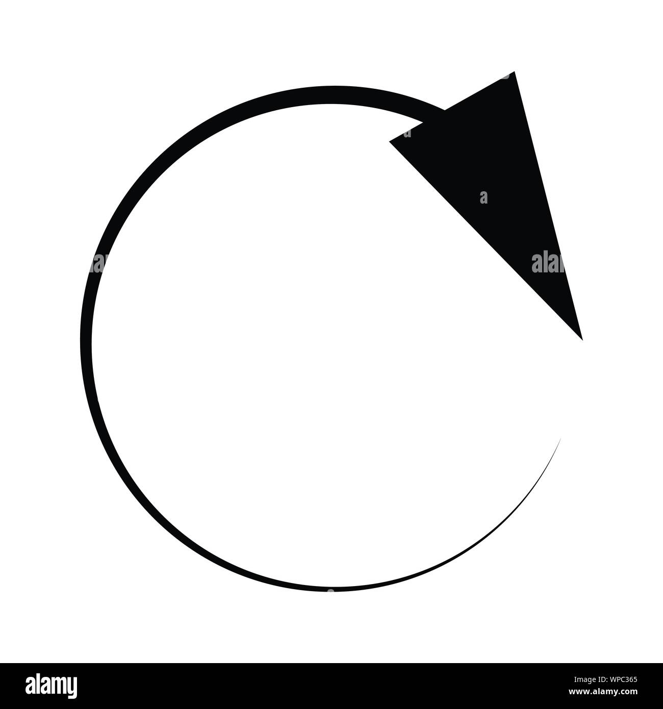 Circular, circle arrow right. Radial arrow icon, symbol. Clockwise ...