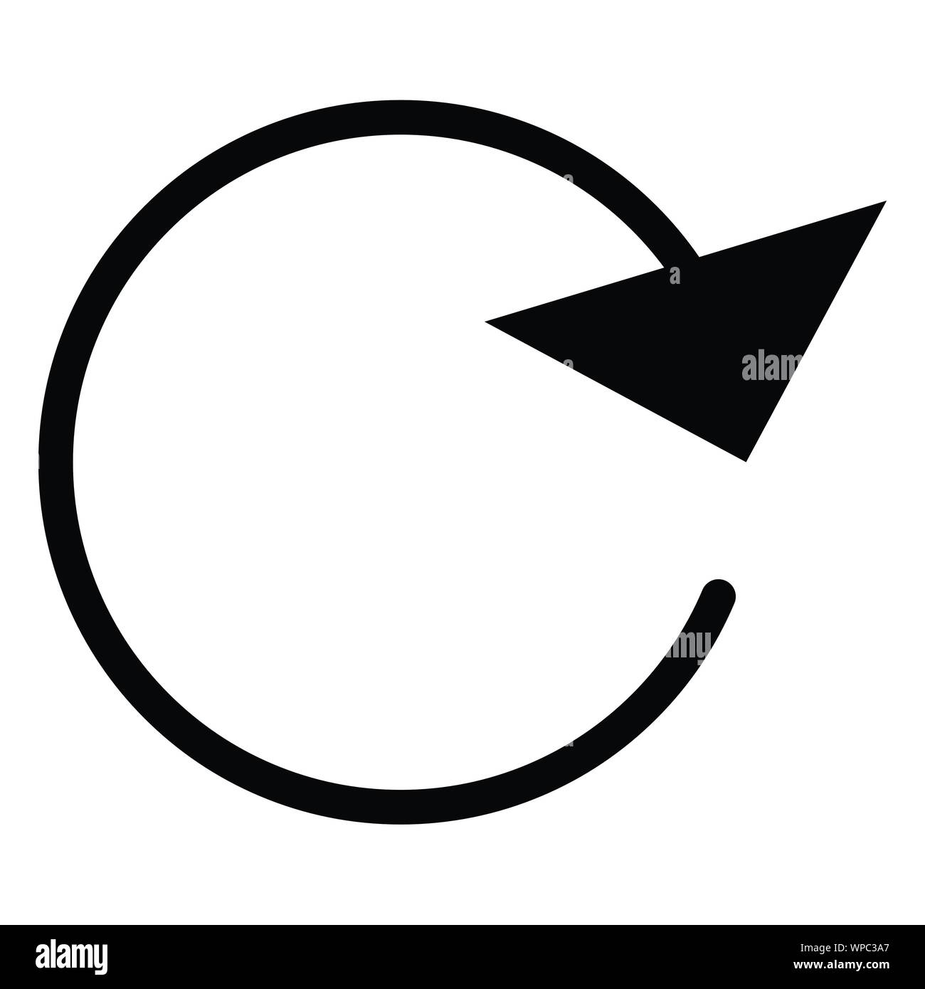 Circular, circle arrow right. Radial arrow icon, symbol. Clockwise ...