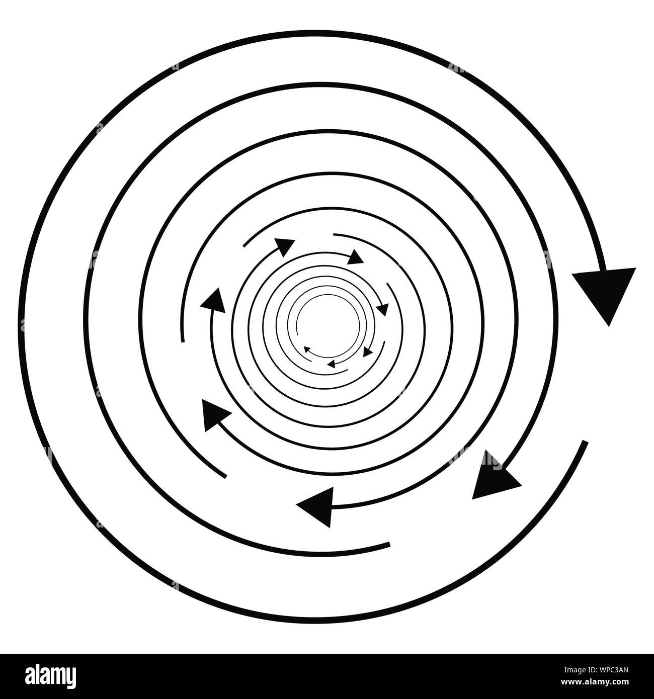 Circular, circle arrow right. Radial arrow icon, symbol. Clockwise ...