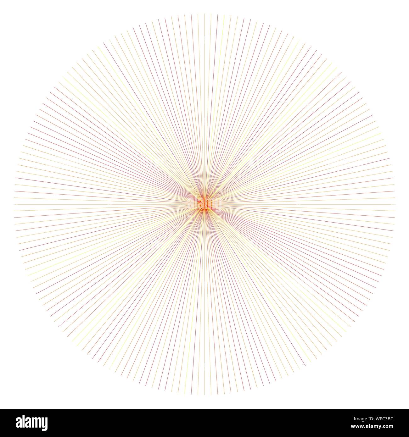 Orange, yellow radial, radiating lines. Rays, beams. Starburst ...