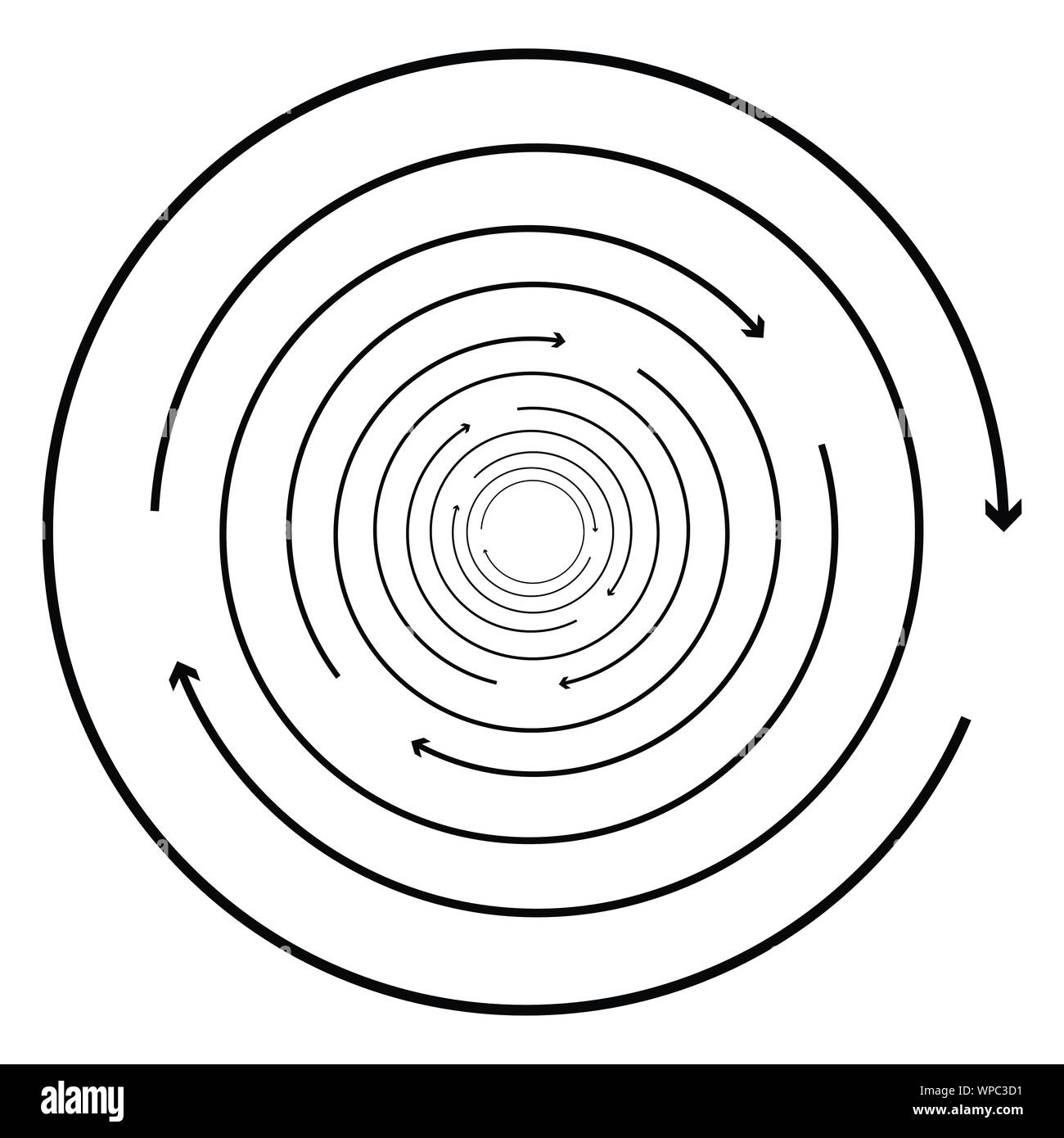 Circular, circle arrow right. Radial arrow icon, symbol. Clockwise ...