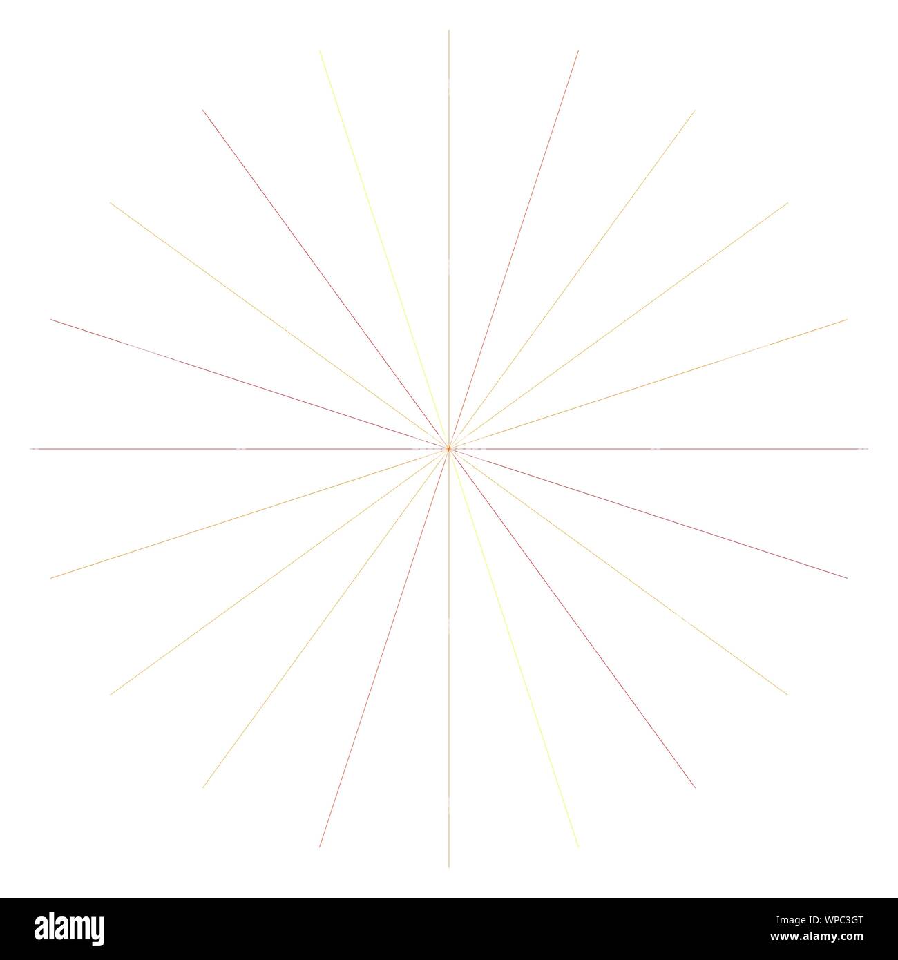 Orange, yellow radial, radiating lines. Rays, beams. Starburst ...