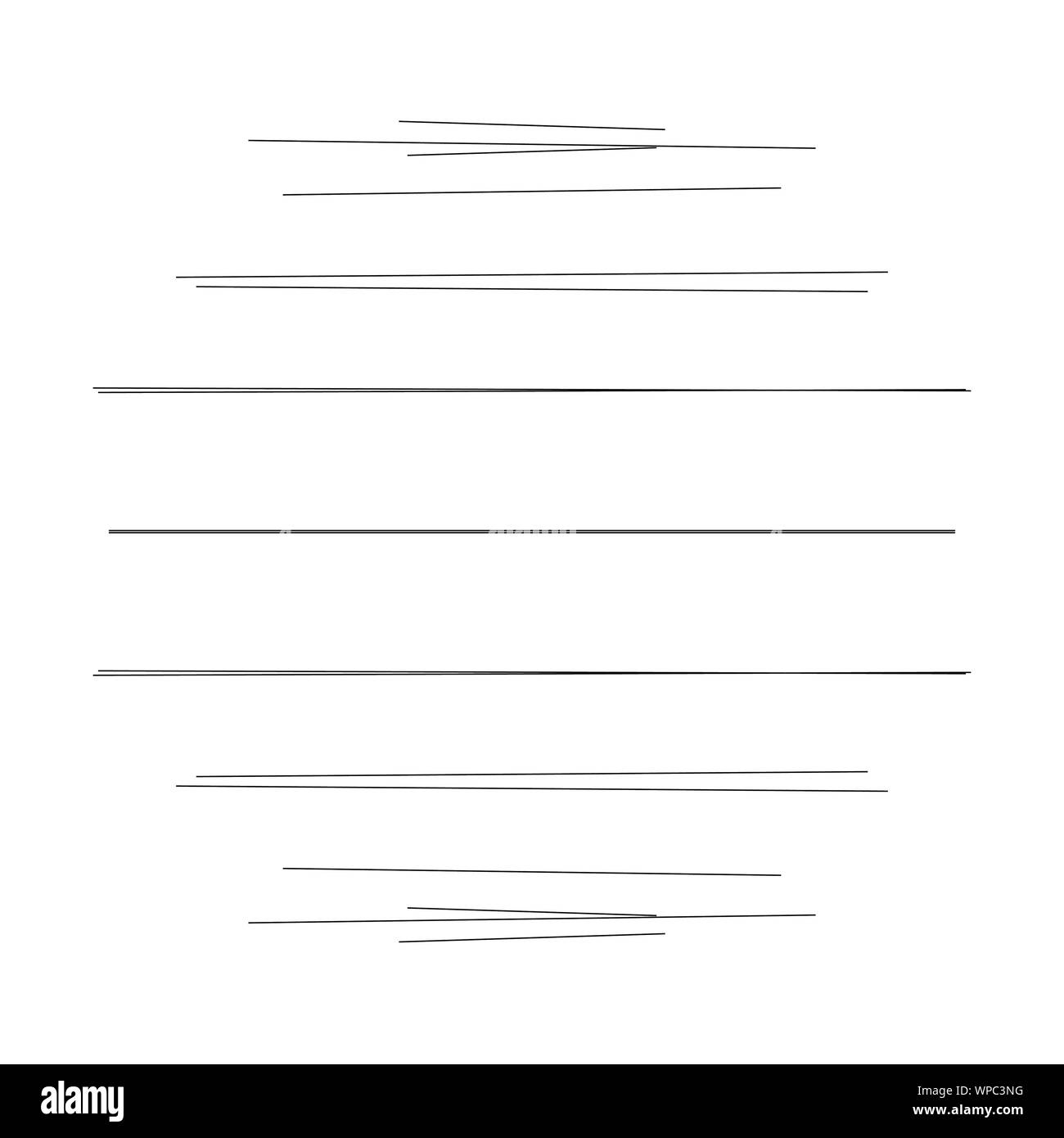 Random dynamic lines circle. Parallel, straight, scatter lines, stripes ...