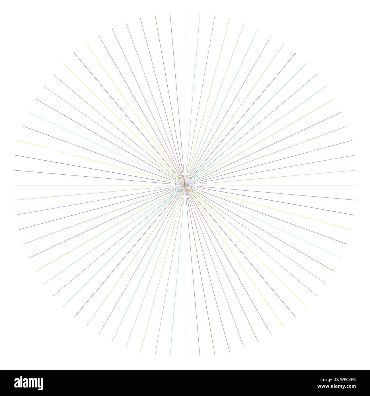 Radial, radiating lines, spokes. Circular rays, beams. Multicolor ...