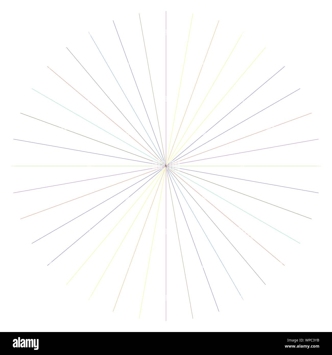 Radial, radiating lines, spokes. Circular rays, beams. Multicolor ...