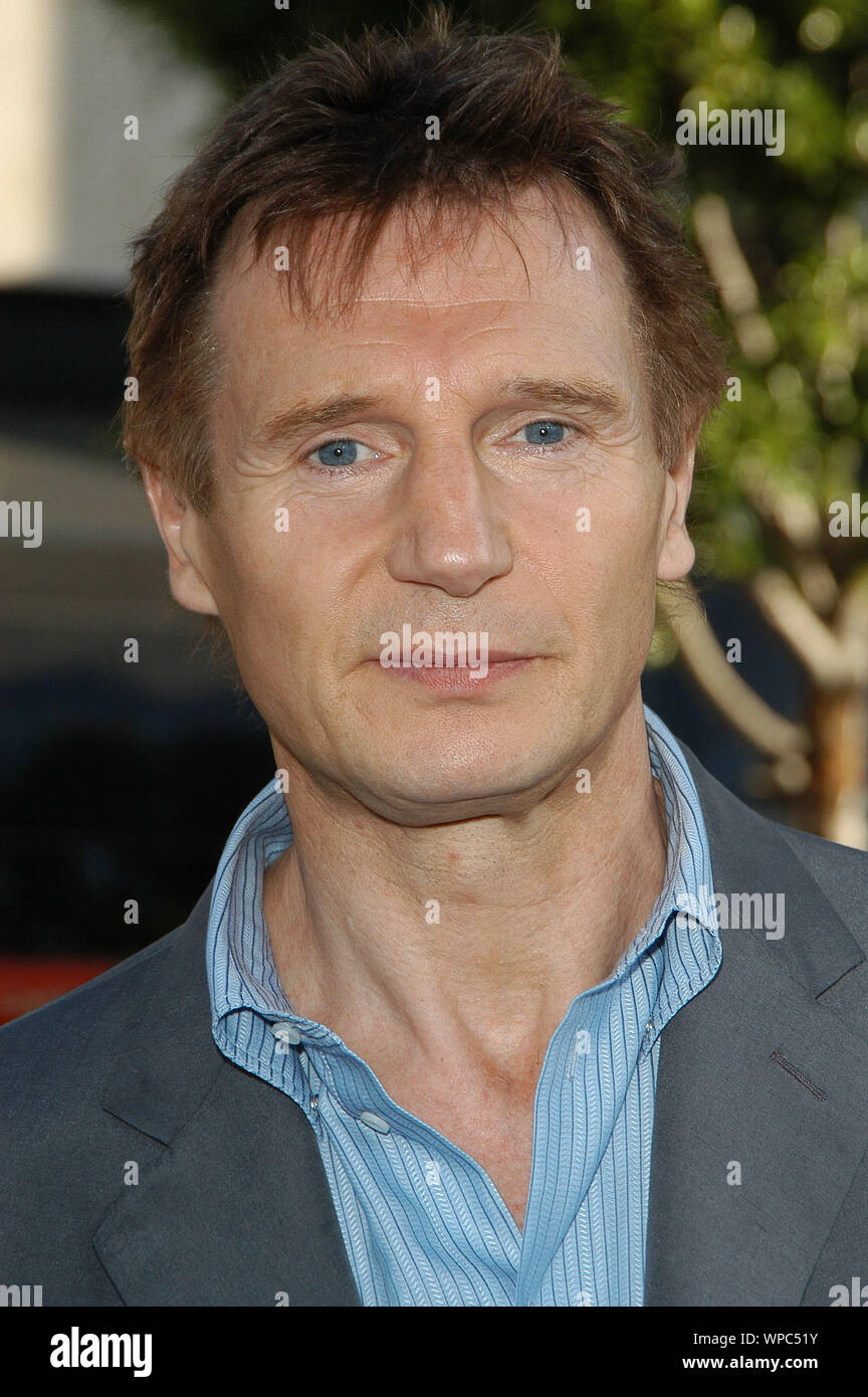 Liam Neeson at the Premiere of "Batman Begins" held at Mann Grauman's ...