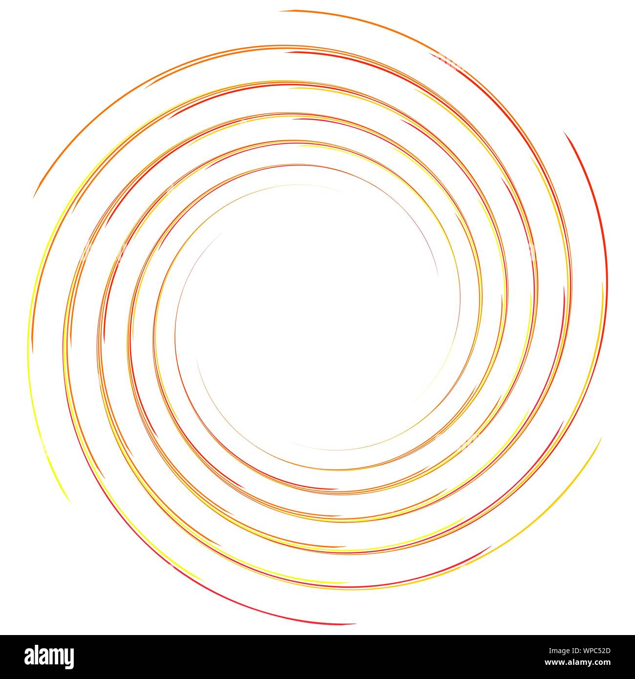 Abstract spiral, twist. Radial swirl, twirl curvy, wavy lines element ...